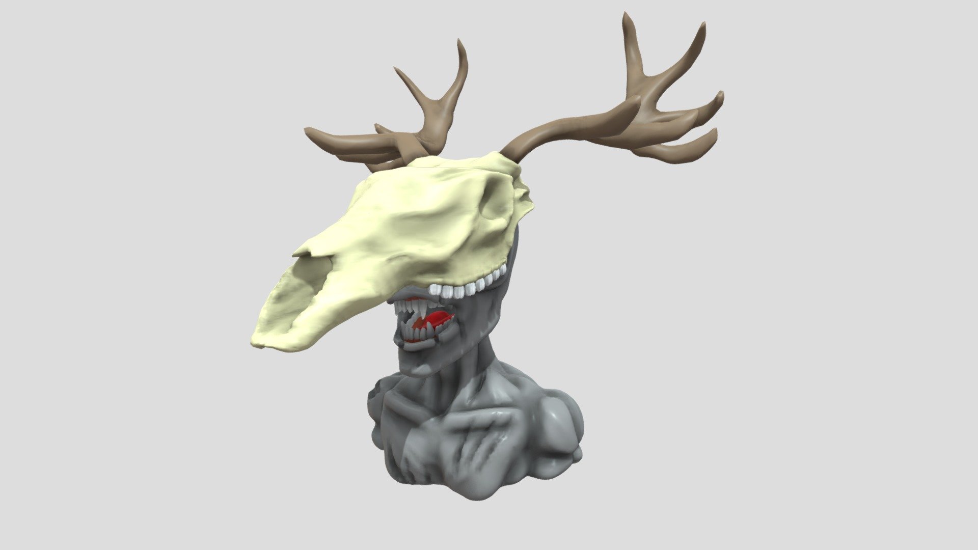 Wendigo Head Sculpt - 3D model by muppe5 [0f02035] - Sketchfab