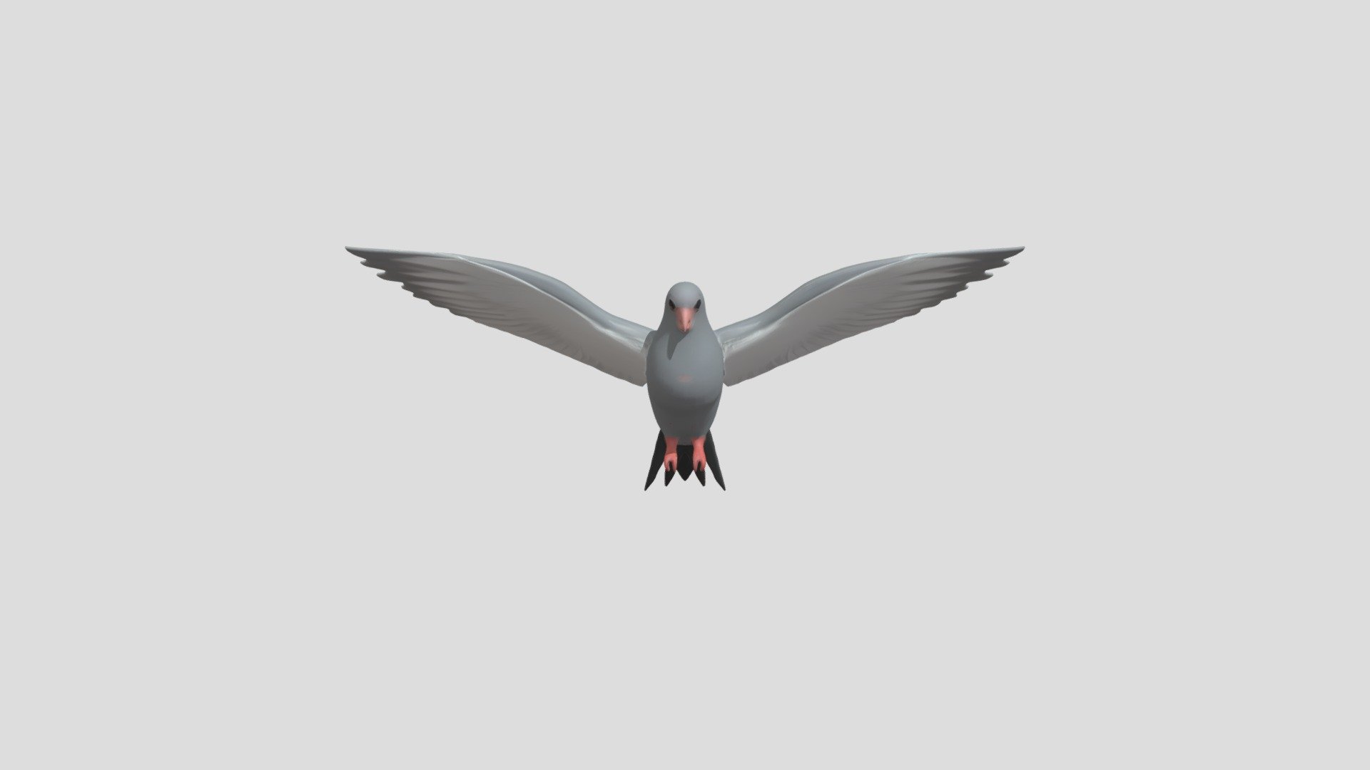 Flying bird with outstretched wings - 3D model by GodBuddha [0f03d3c ...