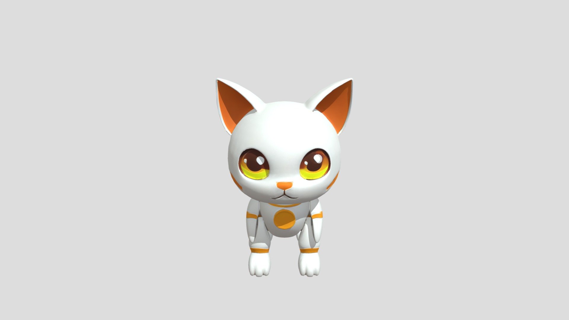 robotic cartoon cat - 3D model by ivansison02 [0f04dc8] - Sketchfab