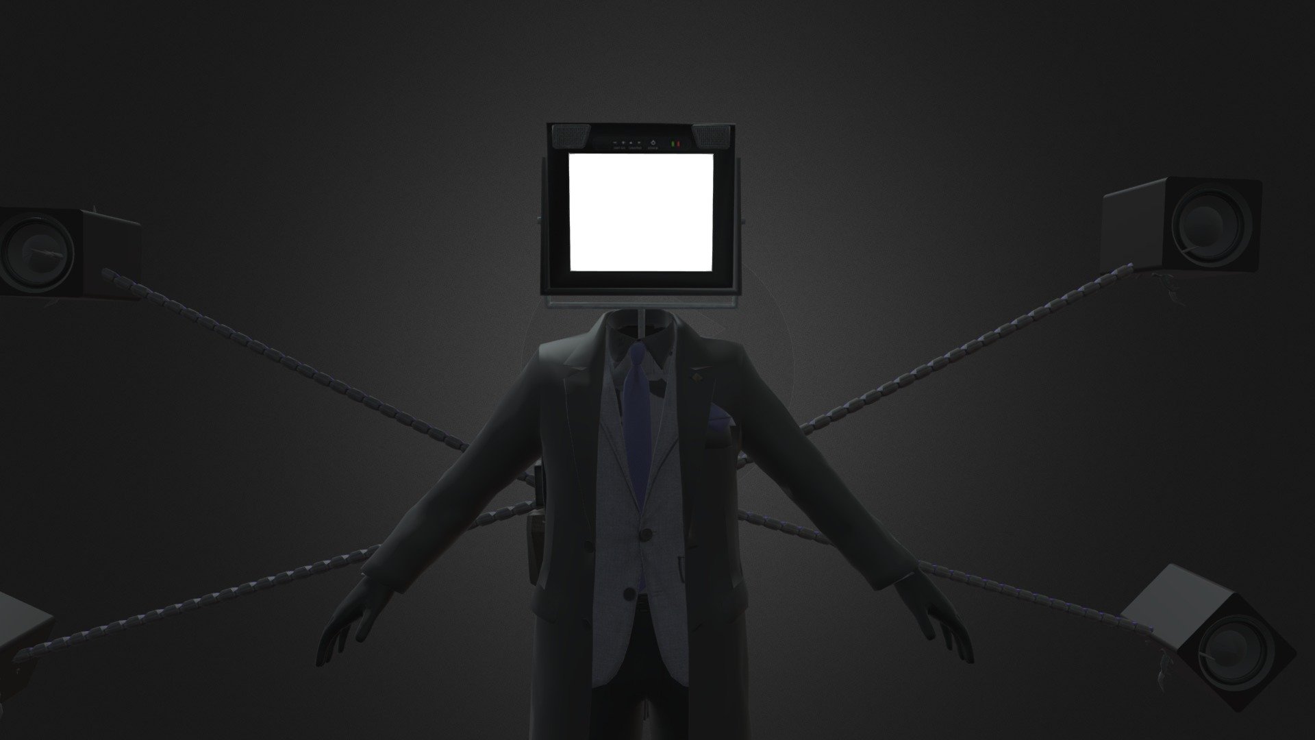 Large Tv Man With Speakers - Download Free 3D model by ...