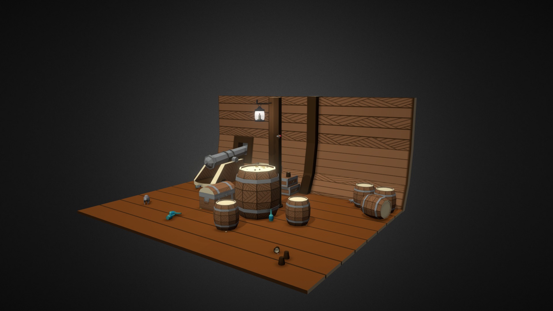 A pirate ship hold - 3D model by Ekaterina (@kattynote) [0f06f45 ...