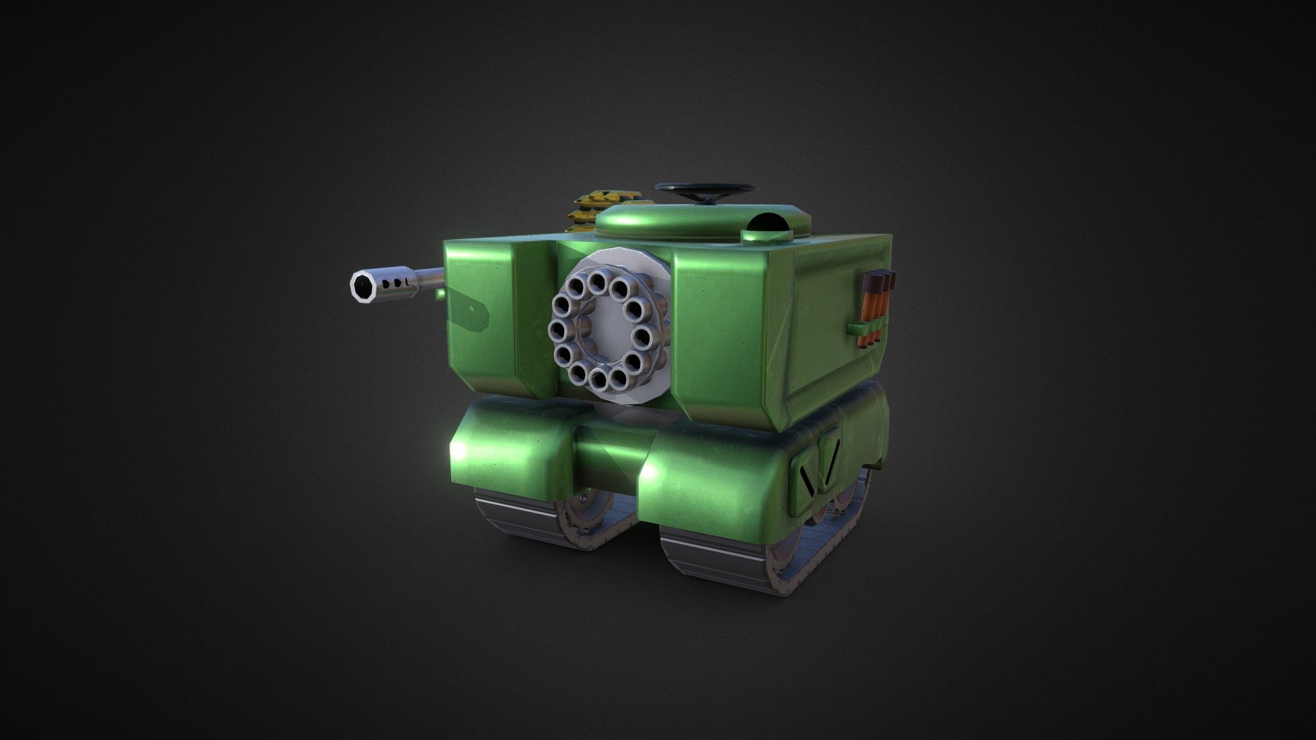 Cute Tank Game Art 2 - 3D model by stef_martens [0f07298] - Sketchfab