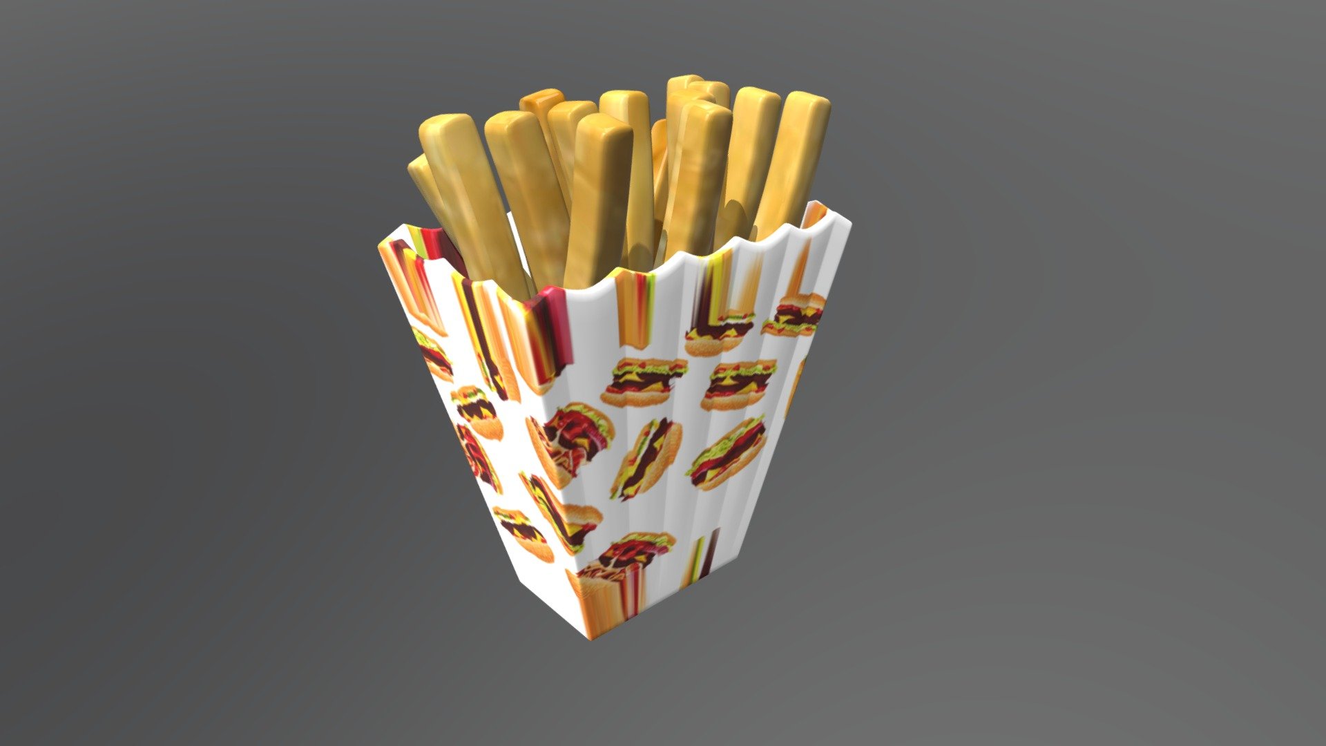 FRENCH FRIES - 3D model by Verdant (@verdant.stu) [0f07a8c] - Sketchfab
