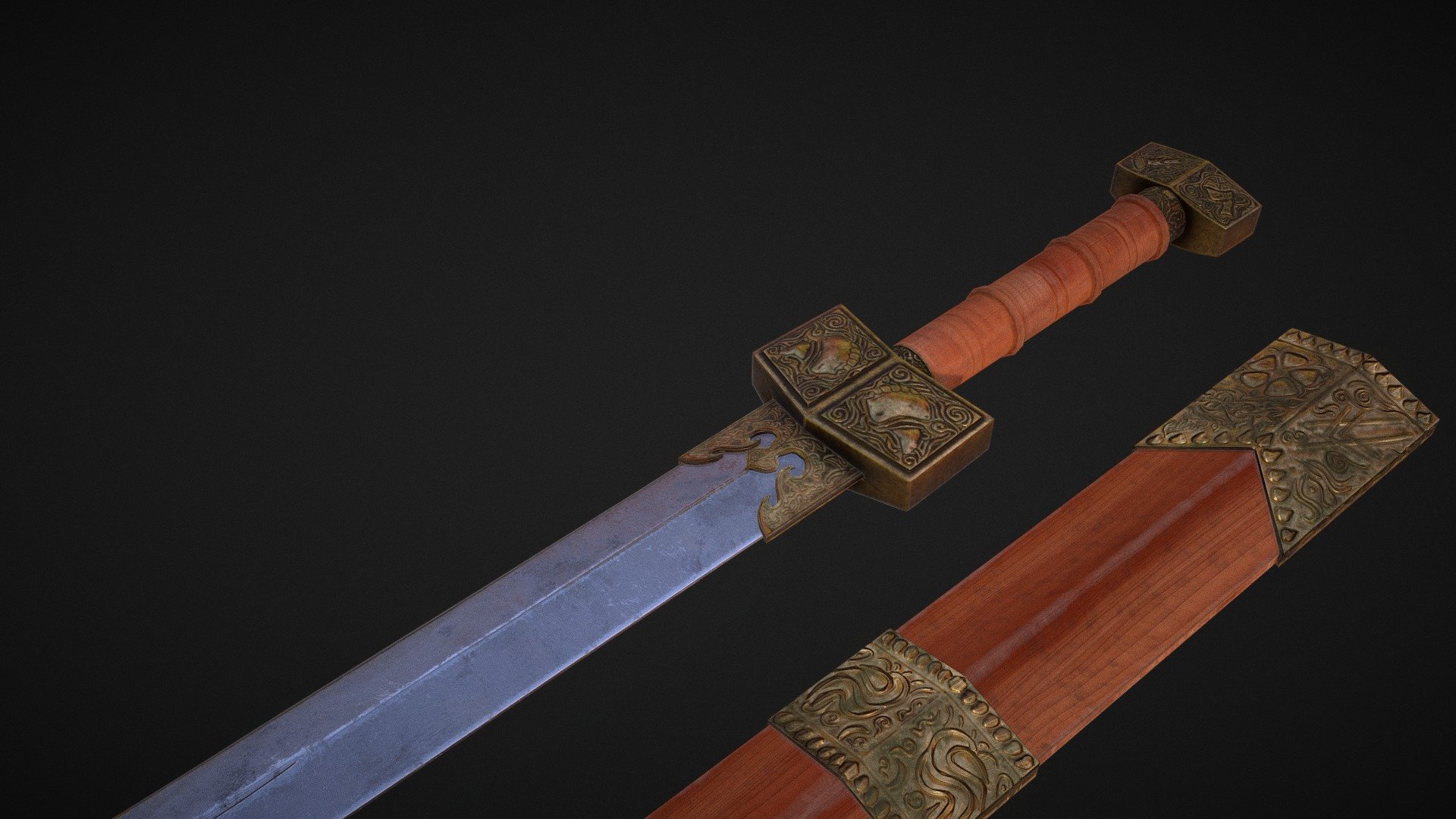 Iron Tiger Sword - Download Free 3D model by m00nta [0f09d50] - Sketchfab