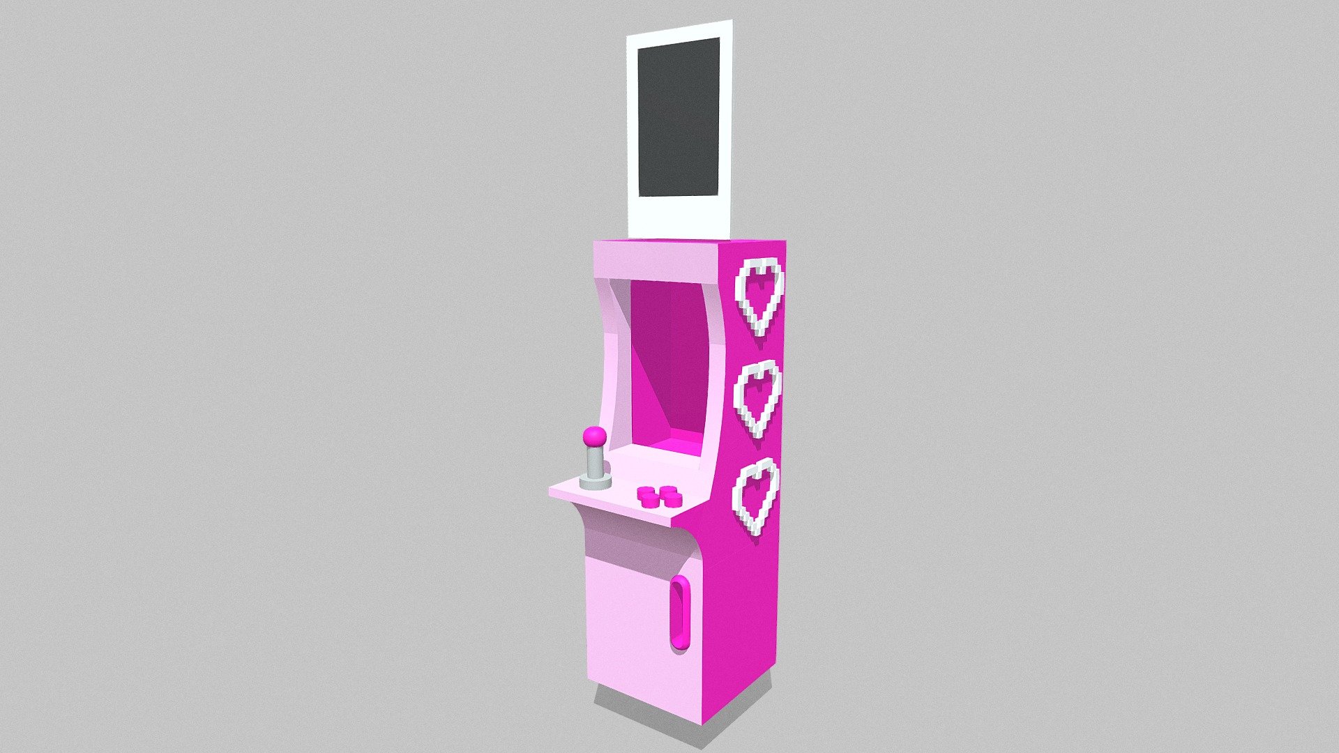 pixel heart arcade polariod frame - 3D model by himapat3l [0f0bfb9 ...
