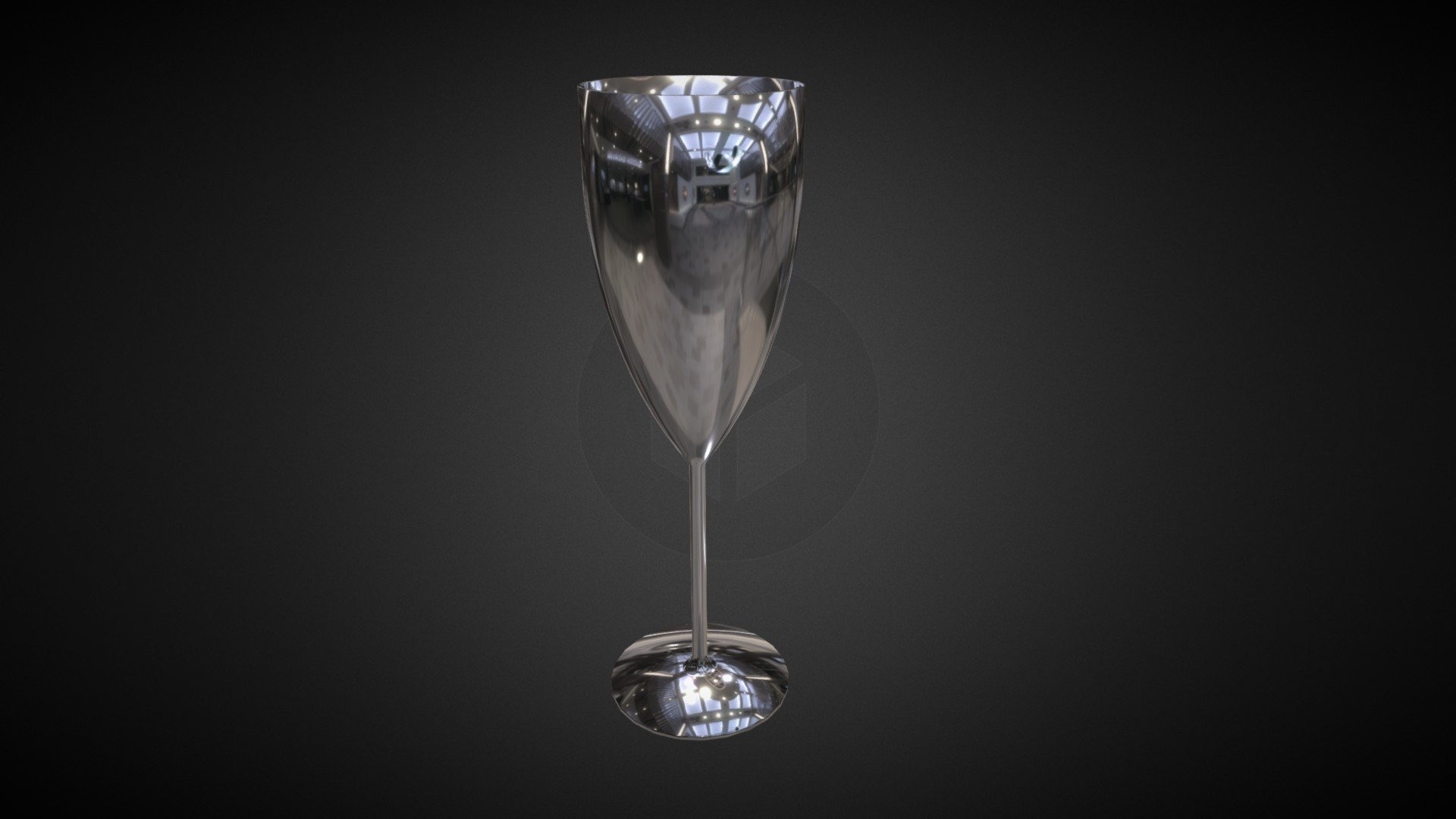 Champagne Tall Glass Flute - Buy Royalty Free 3D model by Roberto ...