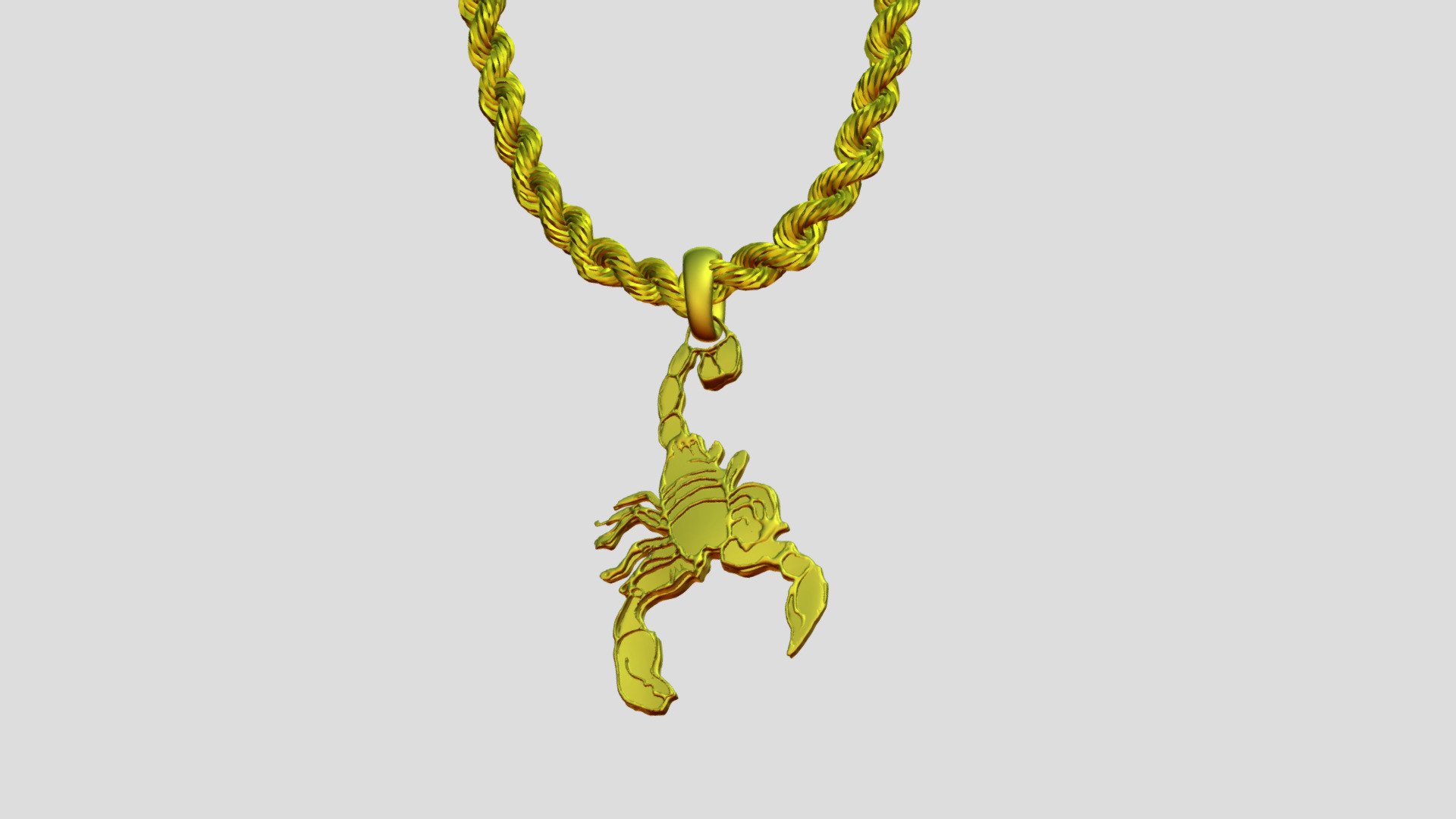 Chain Rope Long + Pendant Scorpion Model 2 - 3D model by Eriksson23 ...