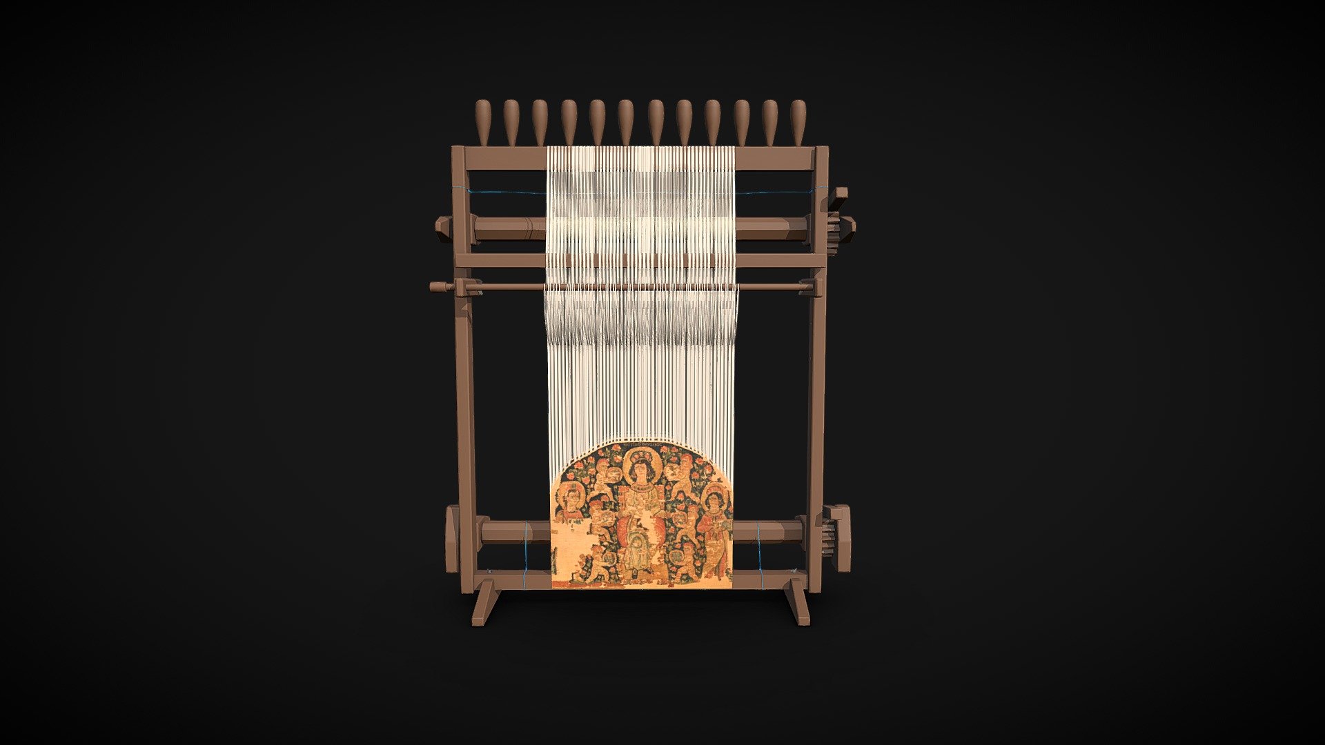 Tapestry Loom - 3D model by wboony [0f1f835] - Sketchfab