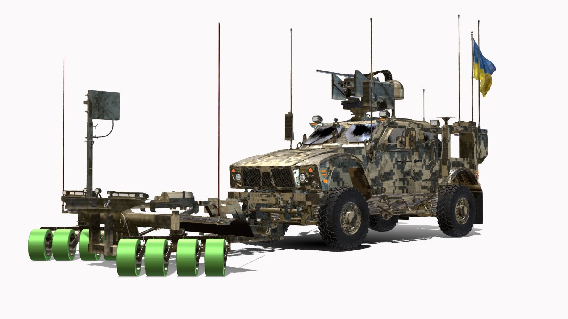 OSHKOSH MATV 4X4 SPARK MINE ROLER - 3D model by LM3D (@lm9241221 ...