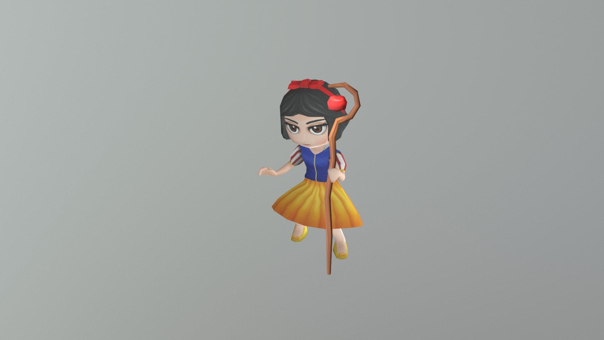 Snow white With Staff - 3D model by Jimcai [0f25389] - Sketchfab