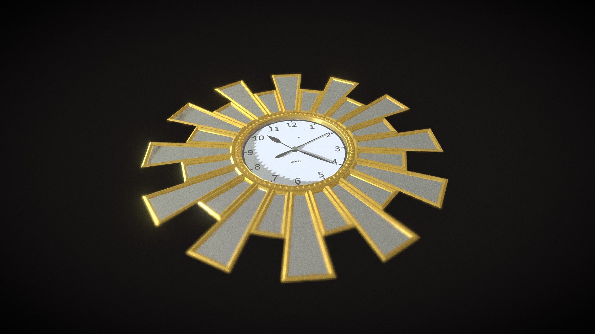 Fake Gold Clock - Download Free 3D model by Kovax3D [0f28b37] - Sketchfab