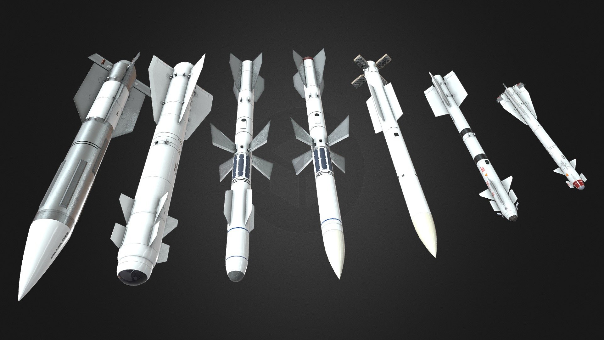 Russian Aircraft Armaments Missile Pack - Buy Royalty Free 3D model by ...