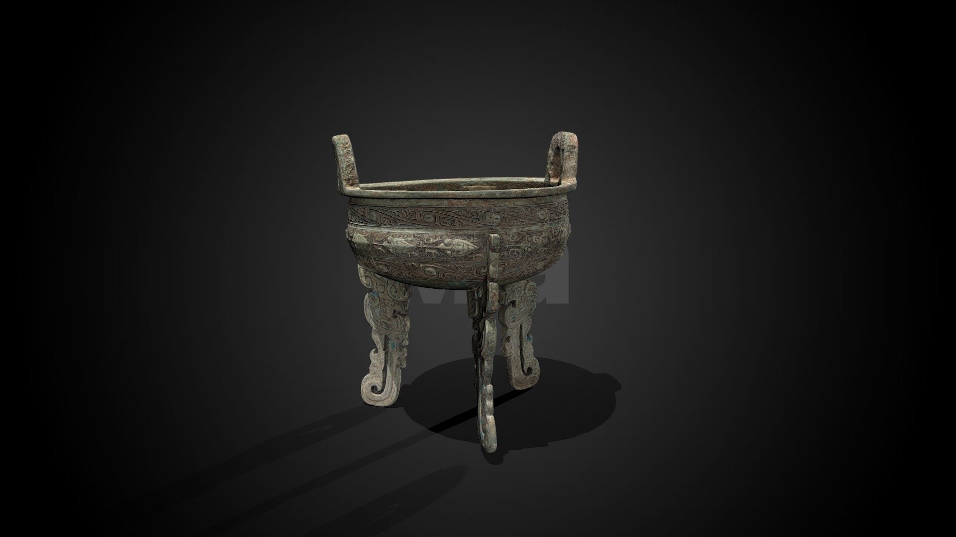 Annotated ding food vessel, 11th-10th C BCE - Download Free 3D model by ...