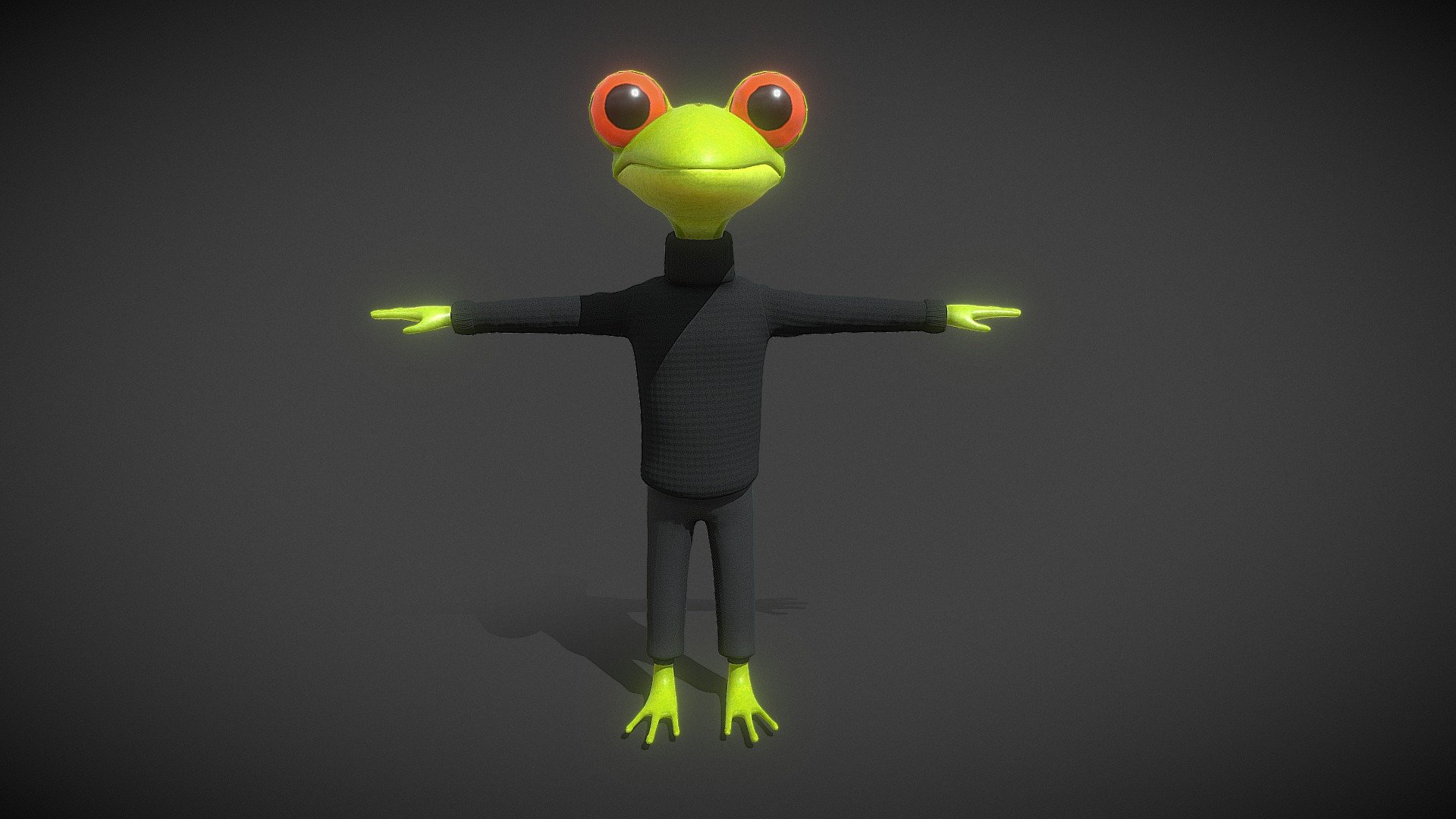 humanoid toad cartoon - Download Free 3D model by Huanart [0f36197 ...