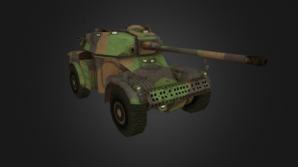 AML-90 French Reconnaissance Vehicle - 3D model by Vince Dulay ...