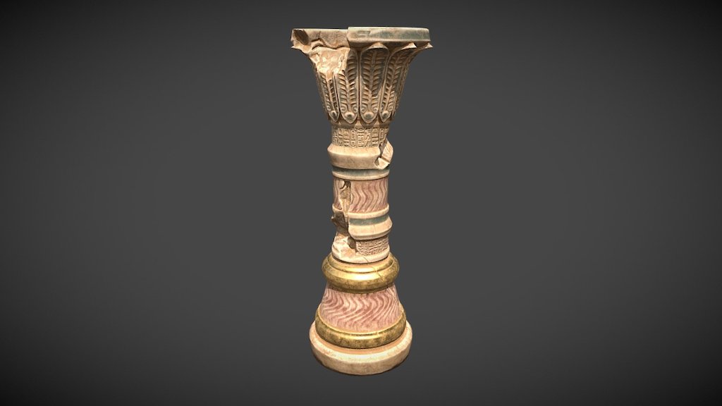 Egyptian Column - 3D model by scottycharly [0f4131d] - Sketchfab