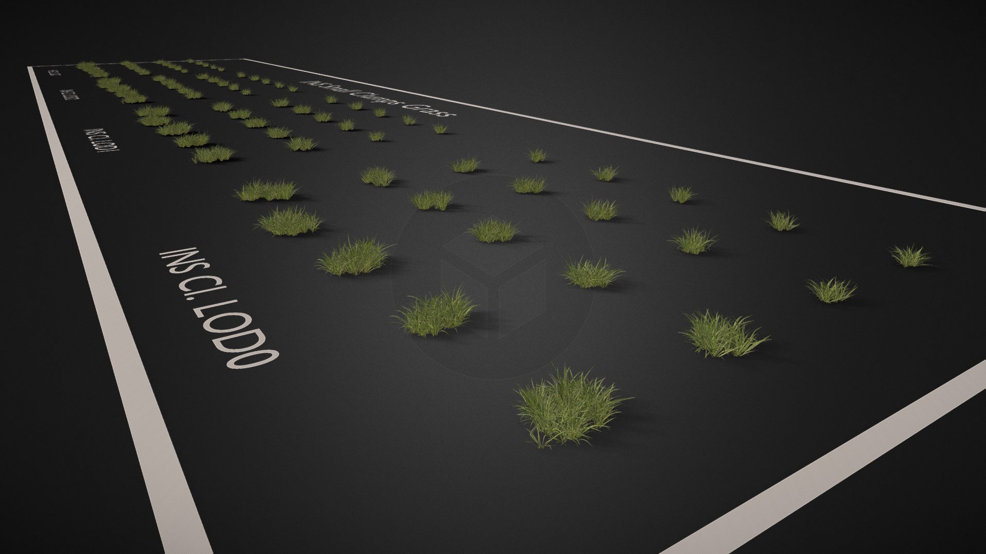 INS small clumps realistic grass with 4 LOD's - Buy Royalty Free 3D ...