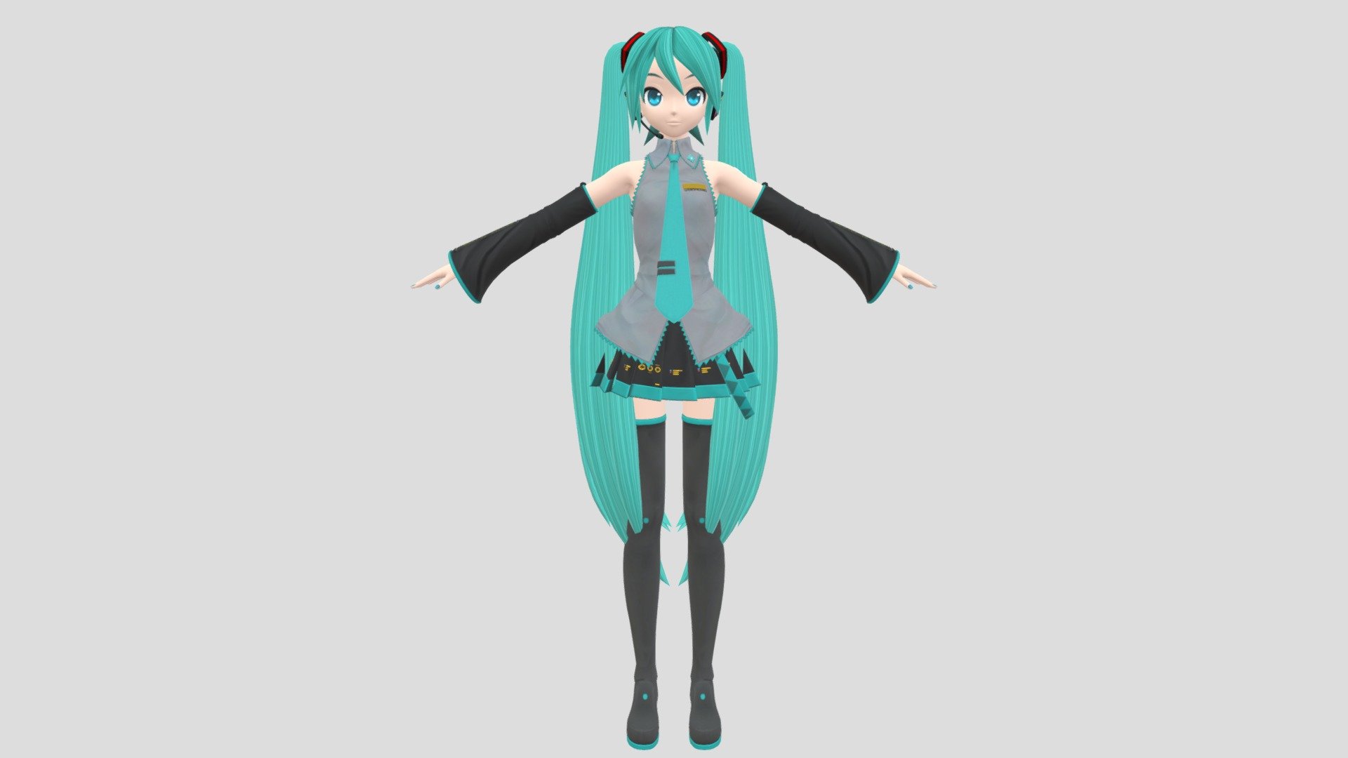 PDFT Miku (With Bones) - Download Free 3D model by zHairezt [0f453c9 ...