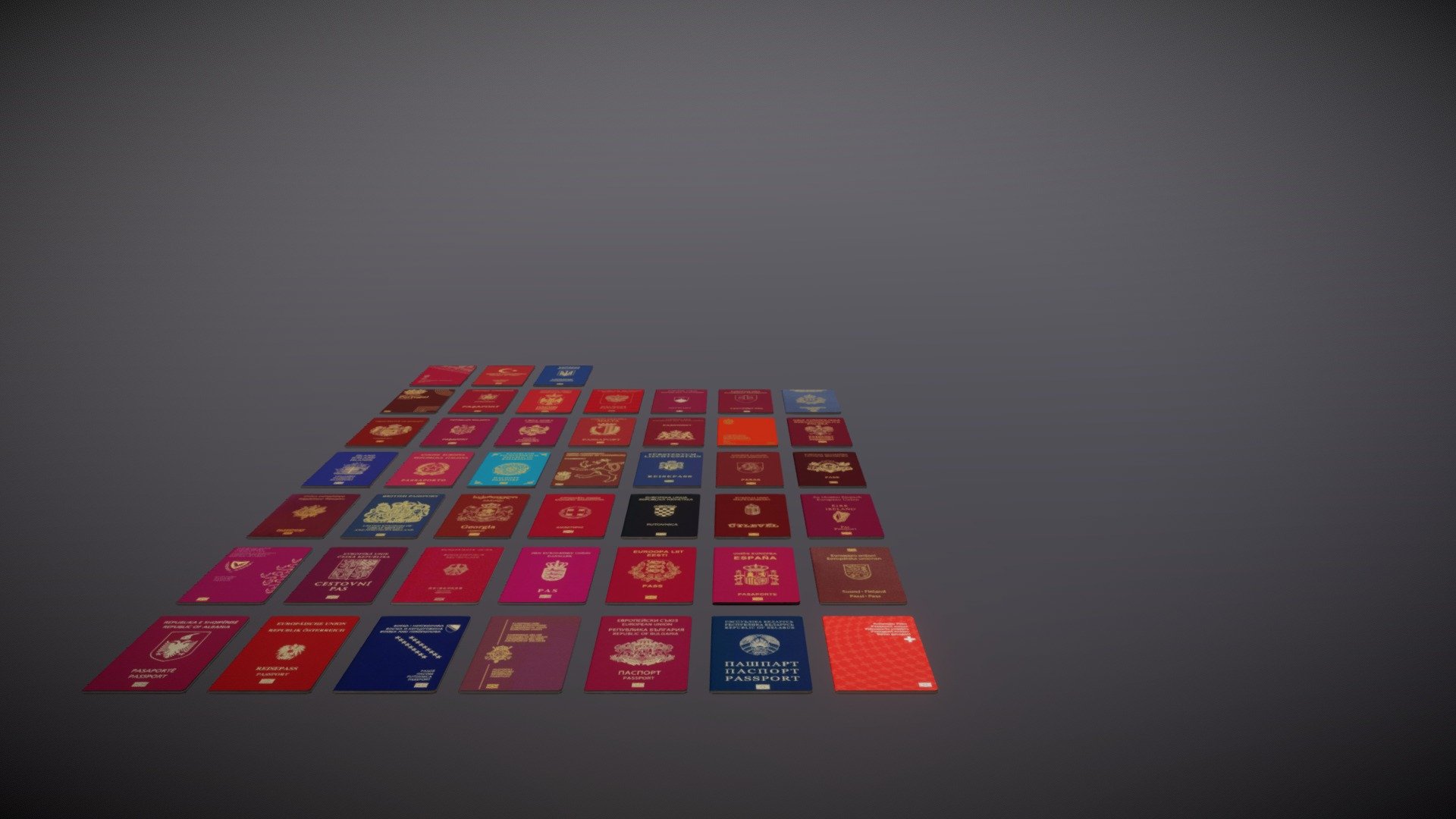International Passports - Europe Edition - Buy Royalty Free 3D model by ...