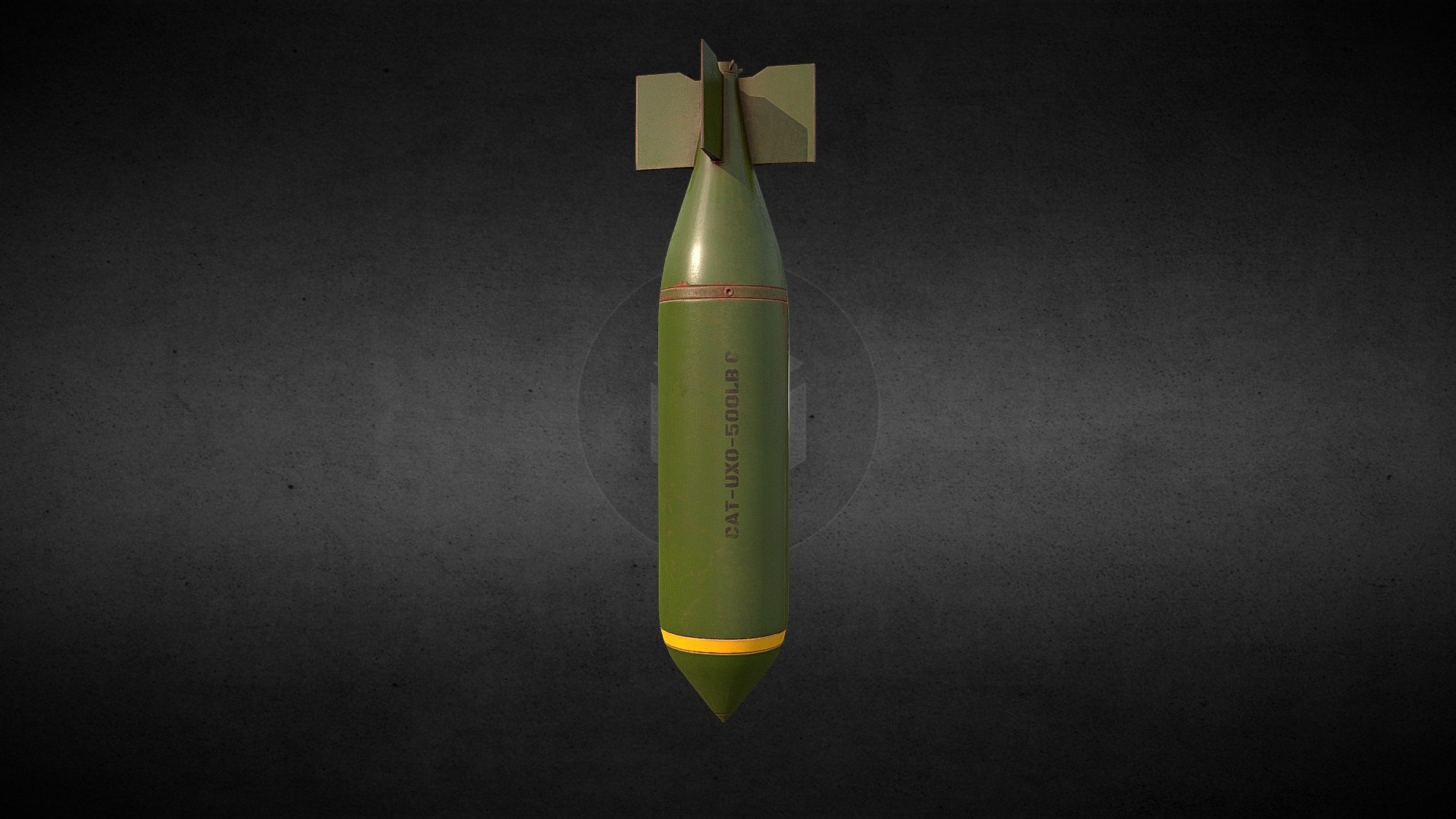 Aircraft bomb (CAT-UXO-500LB C) - Download Free 3D model by Youssef ...