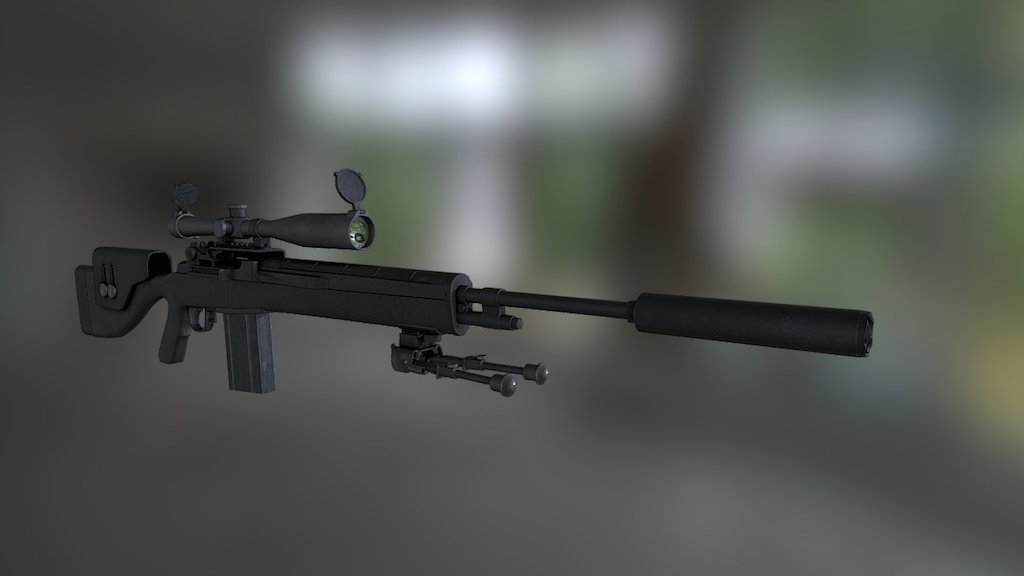 M14 DMR (Black) - 3D model by dredey [0f4b087] - Sketchfab