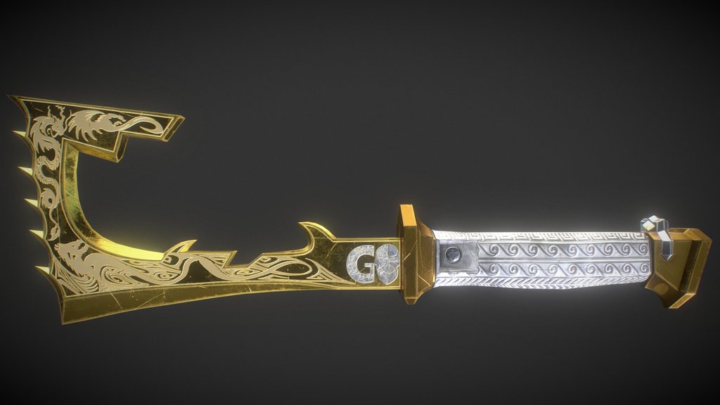 CLEAVER WEAPON WITH 10 TEXTURE SET - A 3D model collection by ...