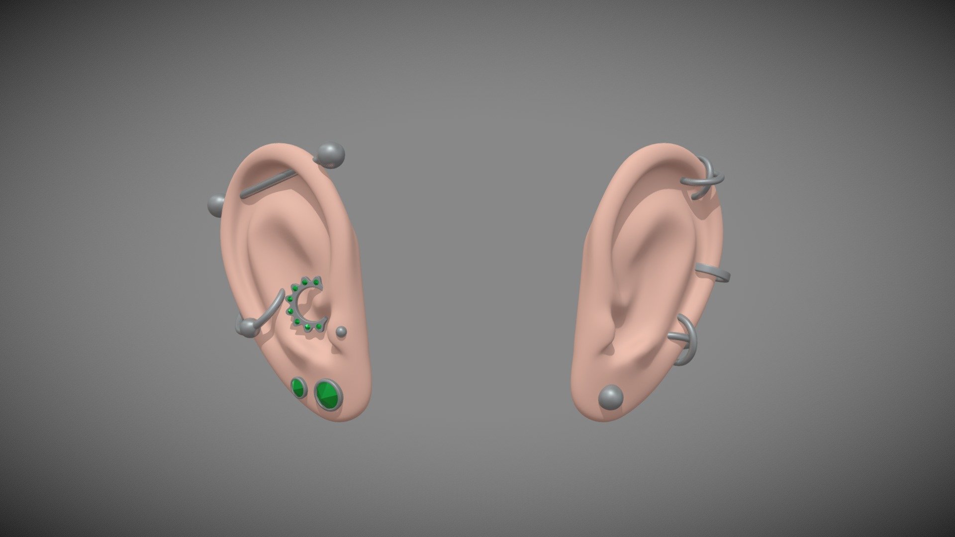Pierced ears for Neddy - Download Free 3D model by Leah Katzy (@leah ...