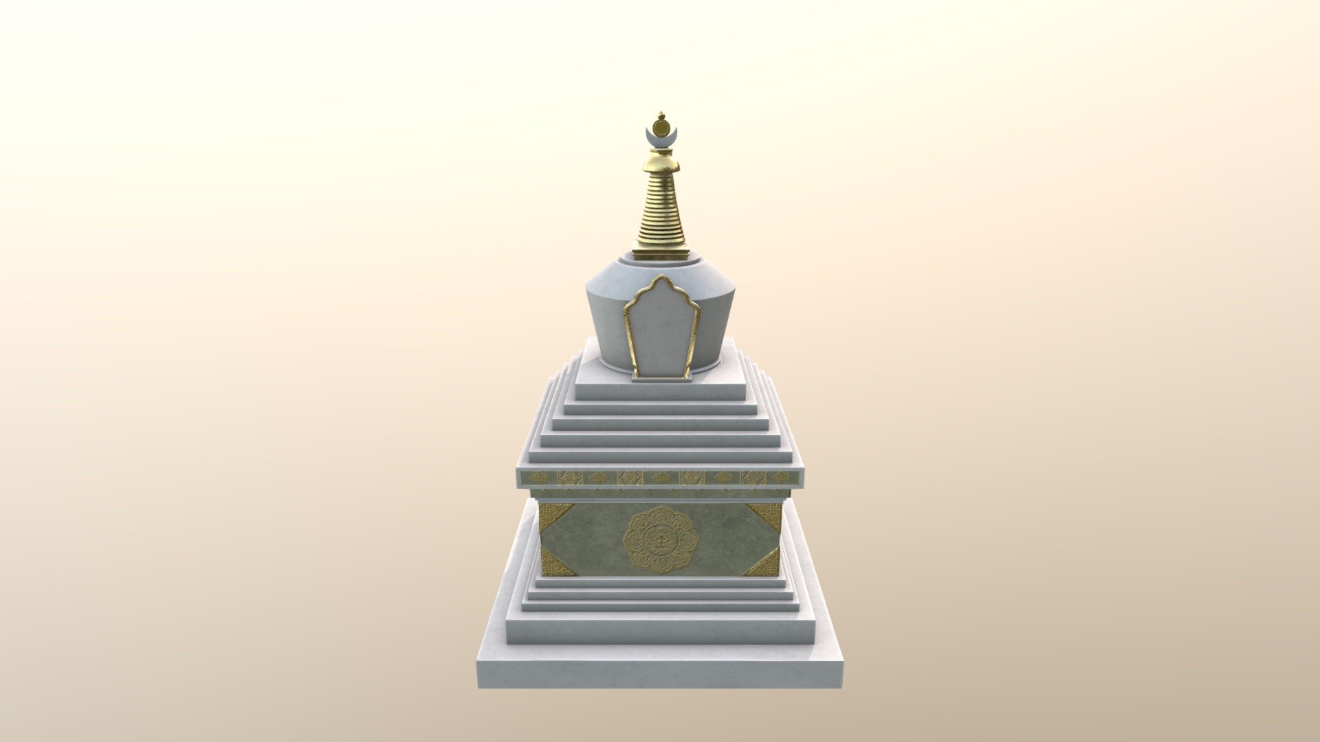 TIbet_Stupa - 3D model by Tyler.mad [0f529e8] - Sketchfab