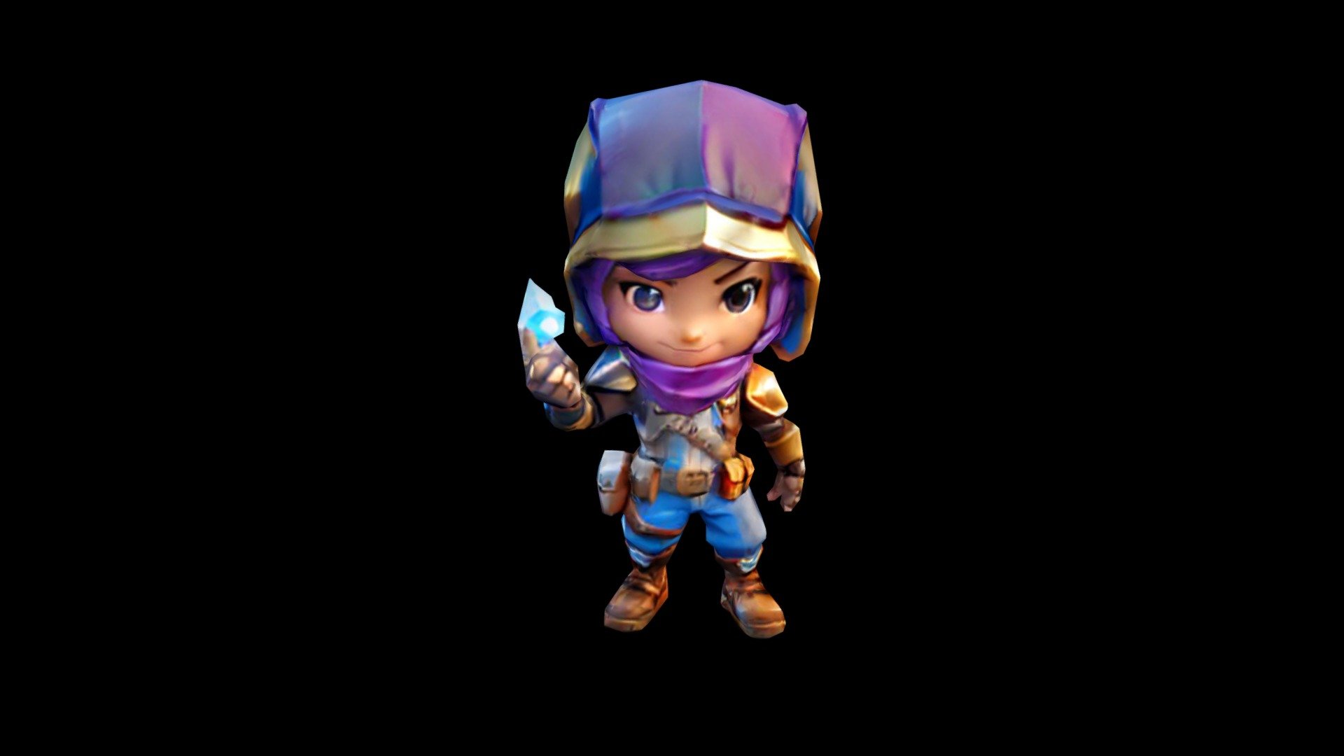 Chibi Girl Ninja A Comical Scene Setter - Download Free 3D model by ...