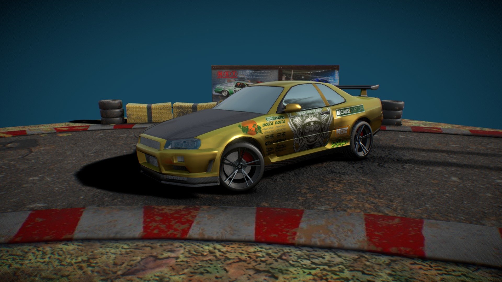 Nissan Skyline R-34 Drift Desing - Download Free 3D model by OzerGokmen ...