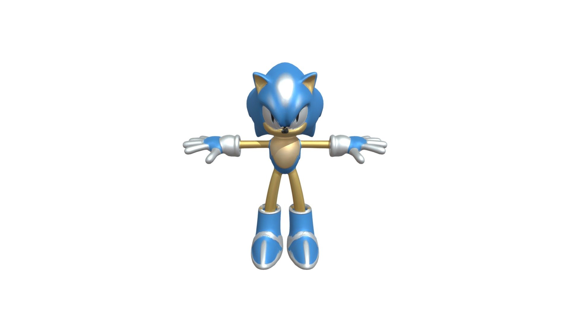 Sonic anthropomorphic the hedgehog - 3D model by jorgebaby ...