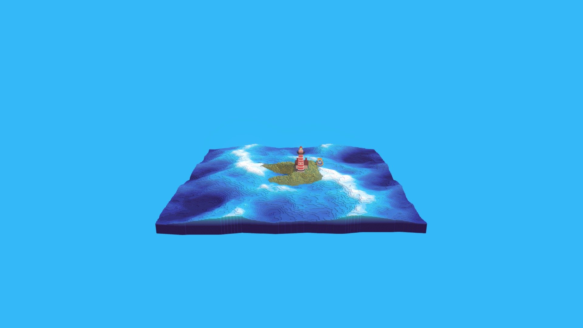 Lighthouse Island Voxel - Download Free 3D model by Poring [0f599b5 ...