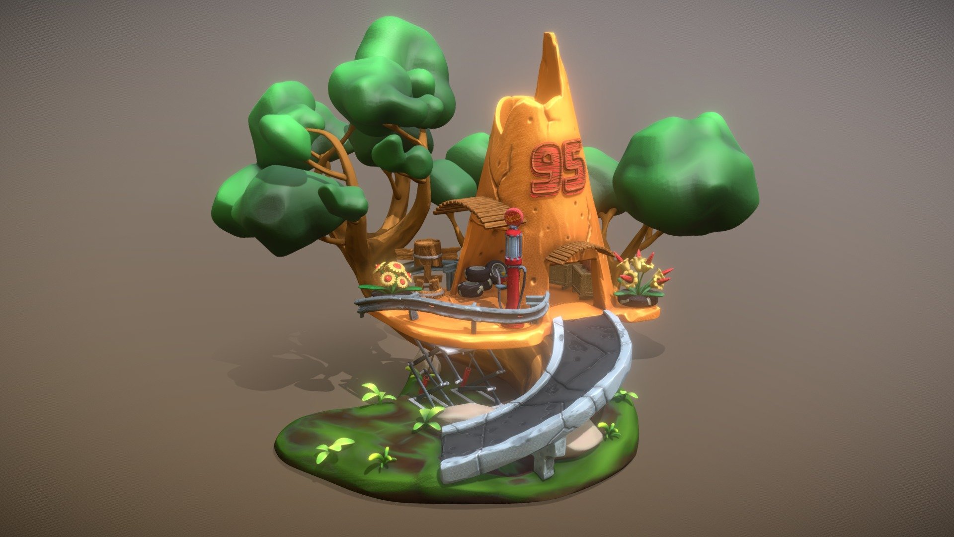Lighting McQueen's Treehouse - 3D model by Petru Grati (@petru5 ...
