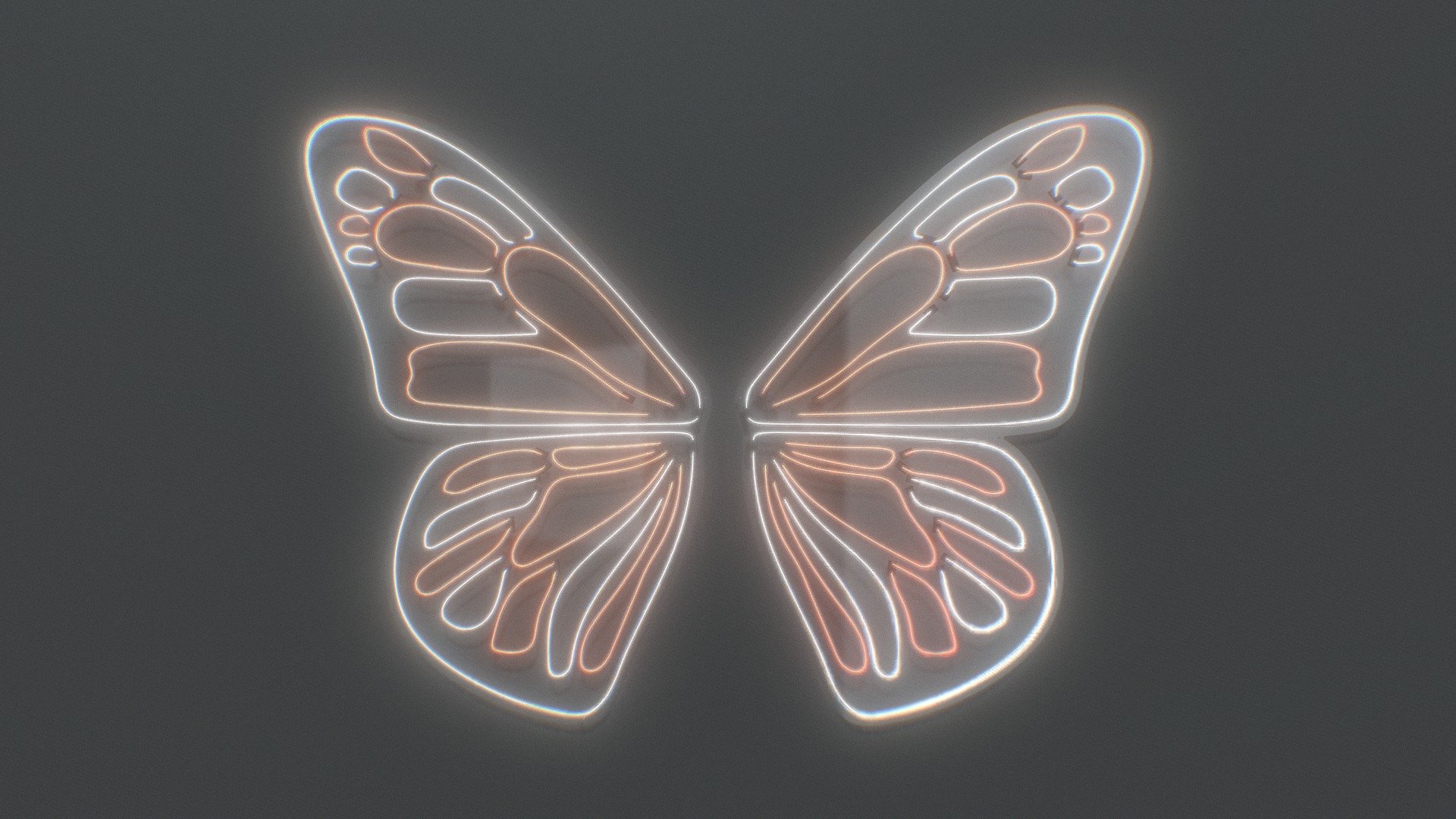 Butterfly Wings 1 - Neon Sign - Buy Royalty Free 3D model by NEONPLEX ...