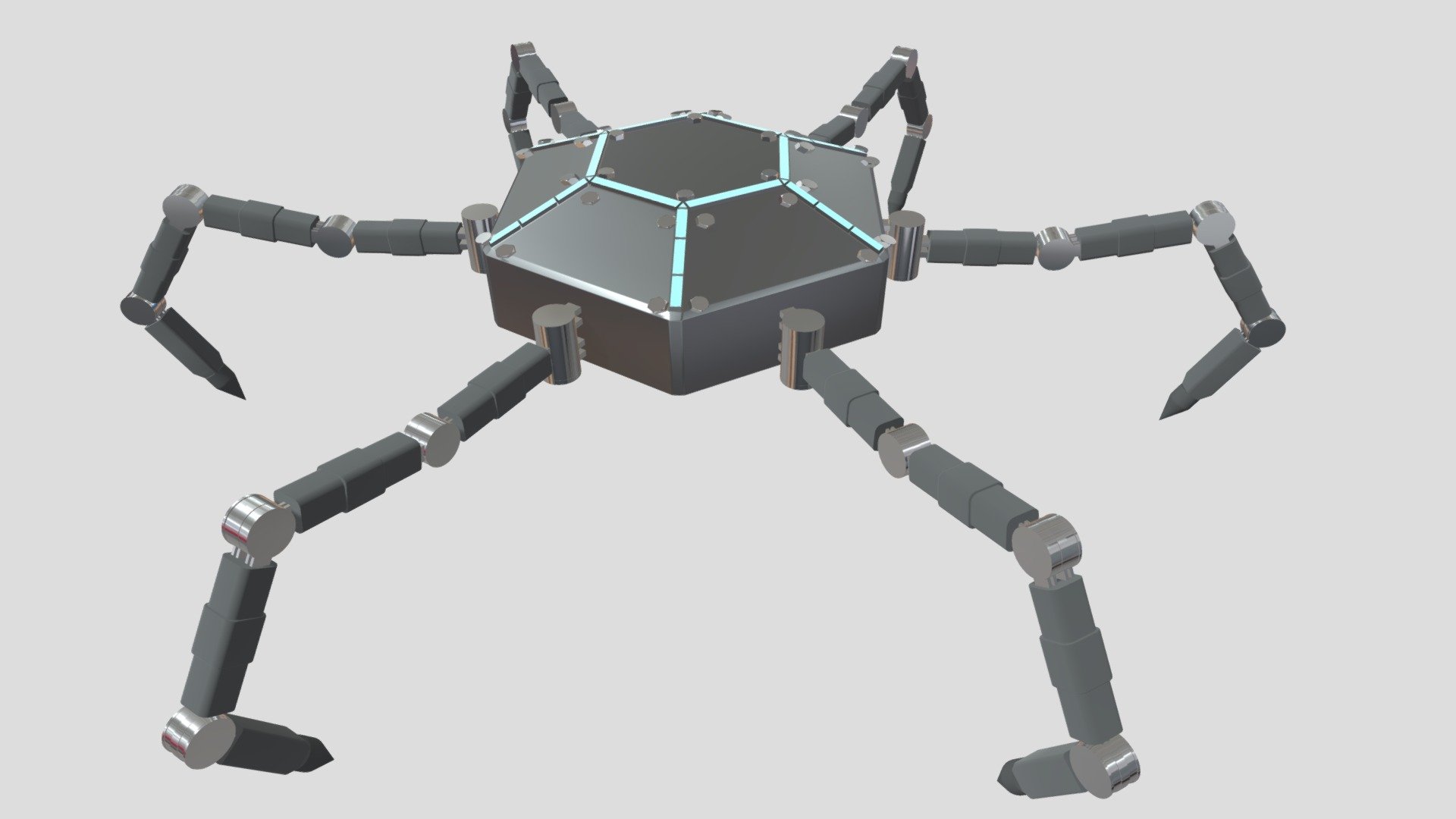 Hex Bot Rigged - Download Free 3D model by woppodile [0f5bd20] - Sketchfab