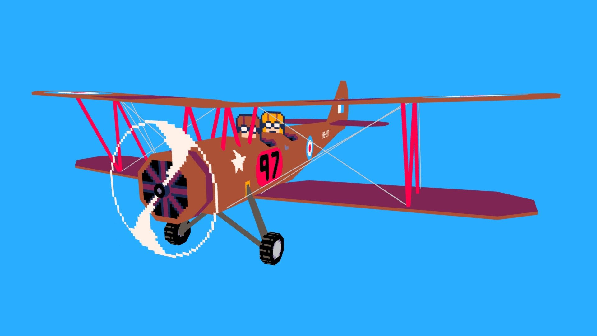 Bitmap Biplane | Avro 643 Cadet - Download Free 3D model by Harmony ...