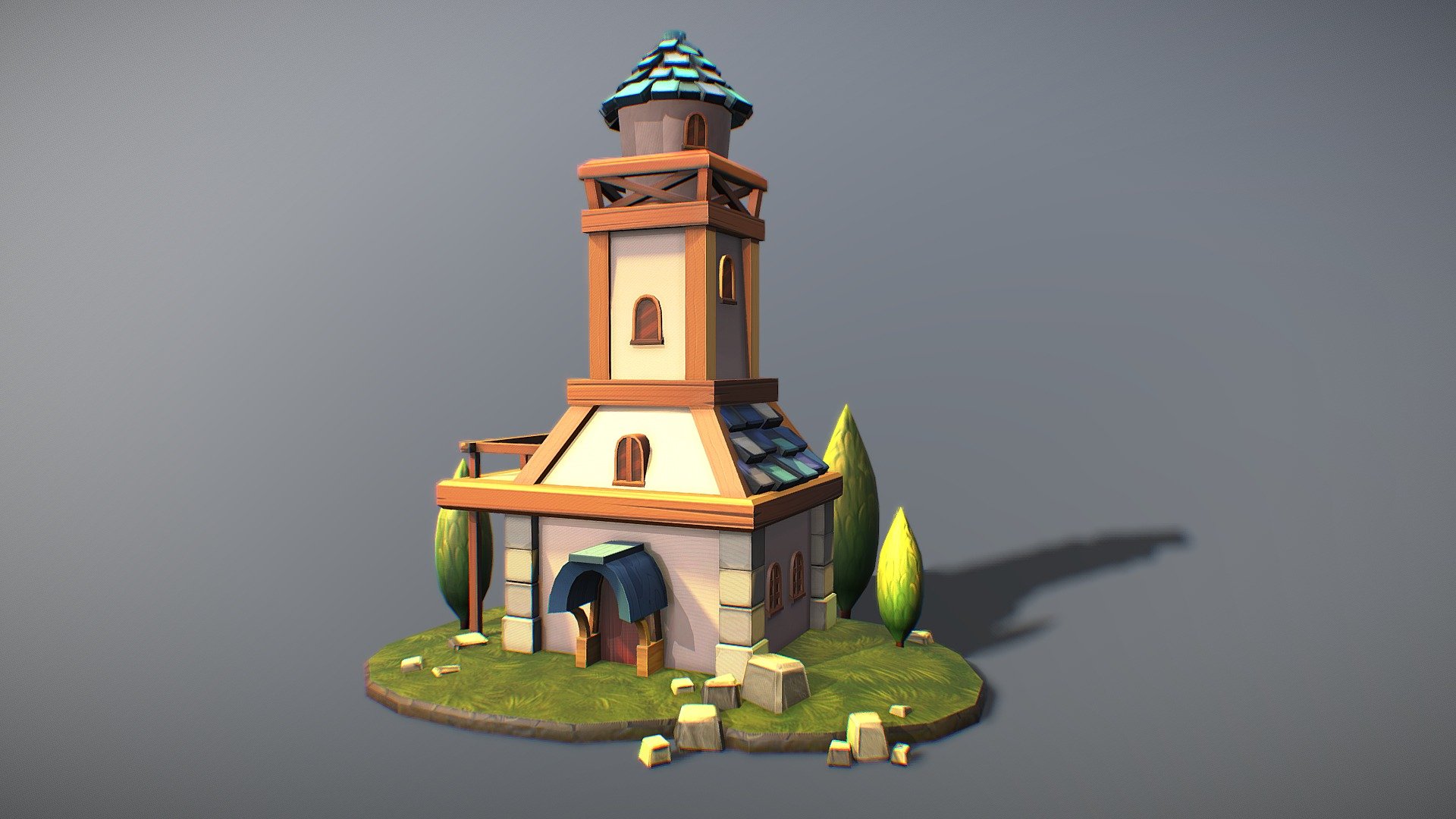 Town hall - Buy Royalty Free 3D model by Daria Danyliuk (@DariaDanyliuk ...