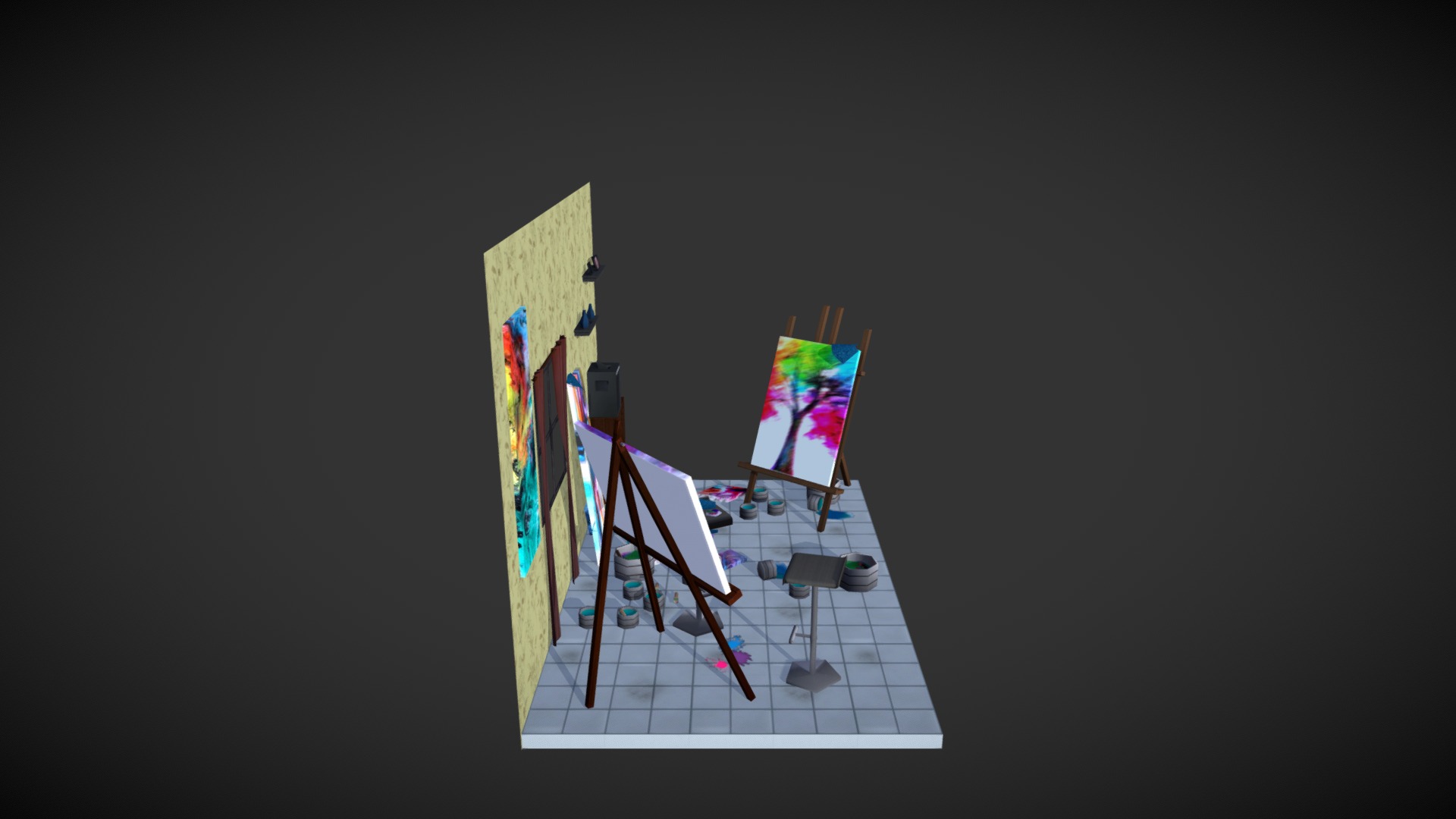 Messy Artist_Texture - 3D model by Uberdaisy [0f68abc] - Sketchfab