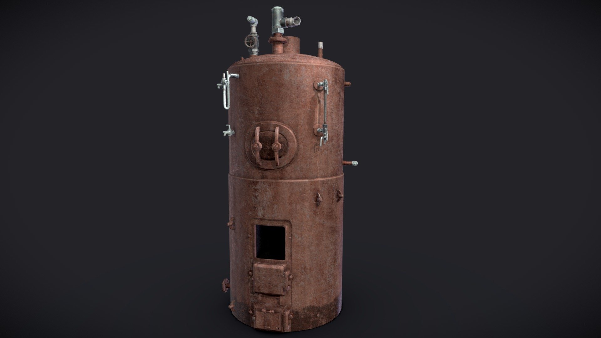 Boiler(Weighted normals/trims/decals) - Download Free 3D model by ...