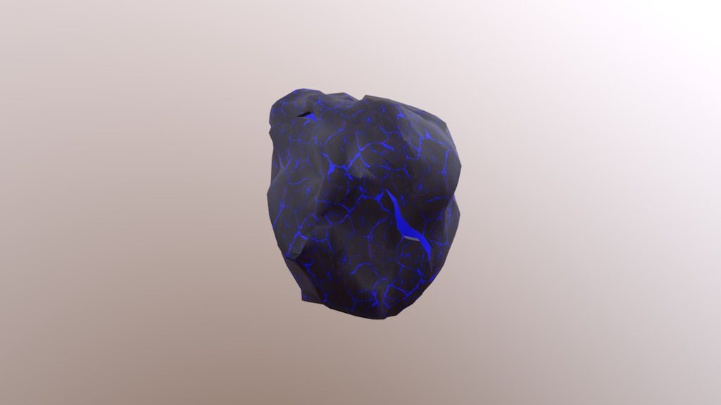 New Asteroid With Blue Crystals - 3D model by Zeron-MK7 [0f7185f ...