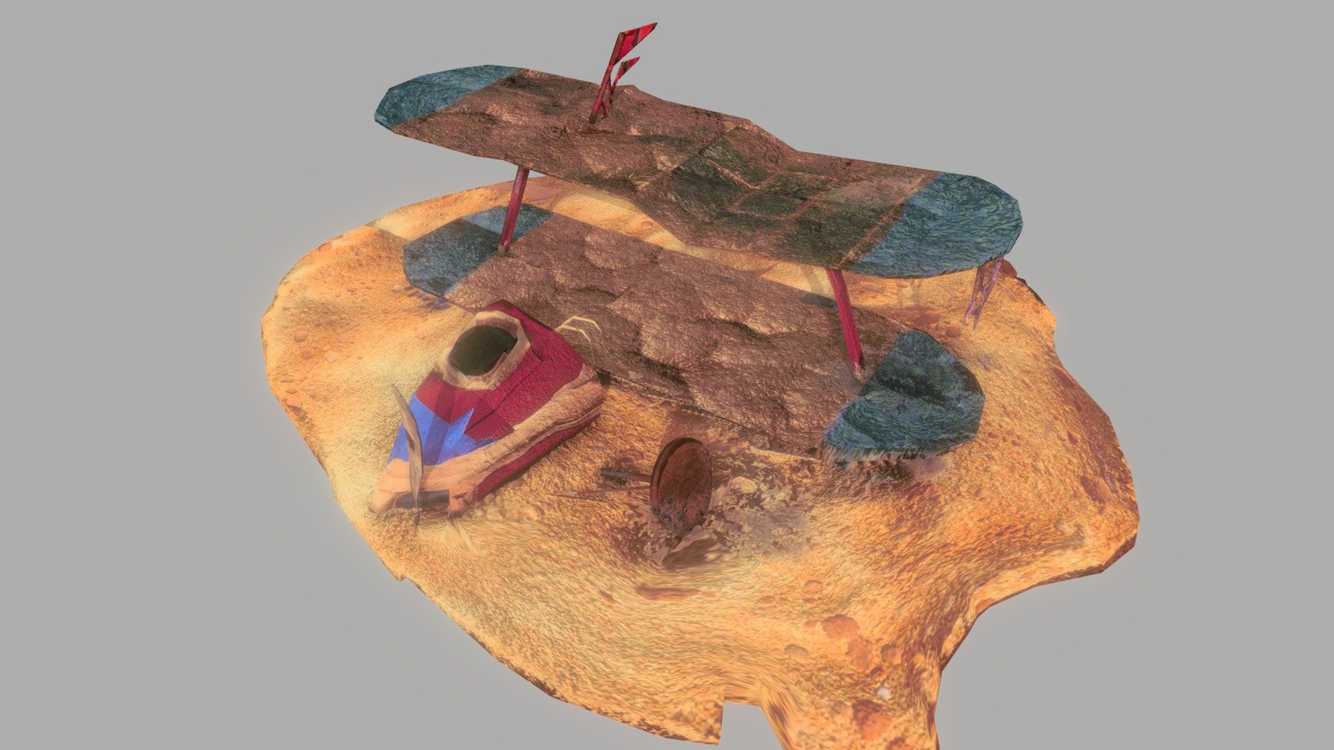 Fish Plane Crash - 3D model by samuelmlilja [0f71ed6] - Sketchfab