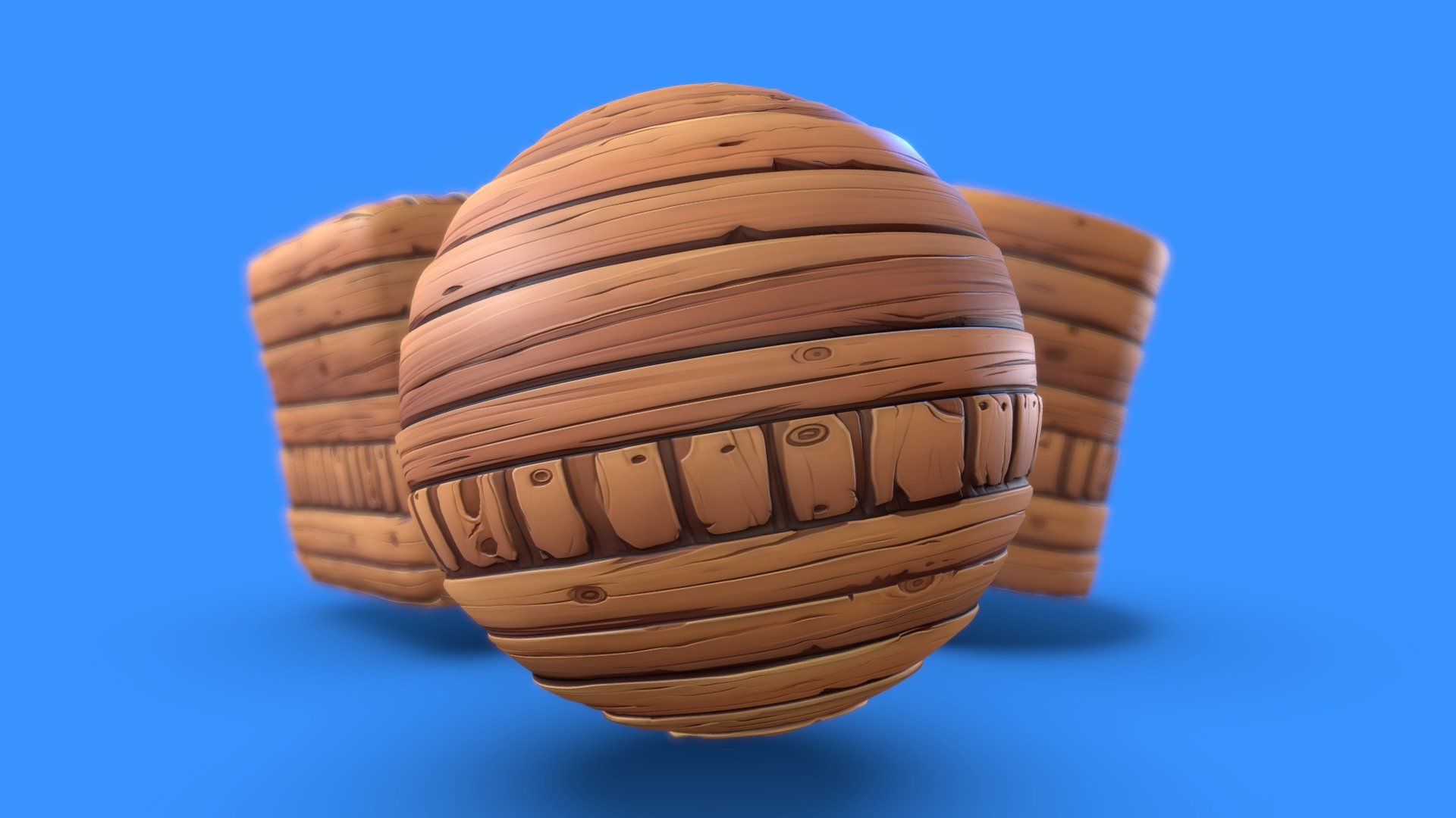 Stylized PBR Texture / Material Wood Planks - Buy Royalty Free 3D model ...