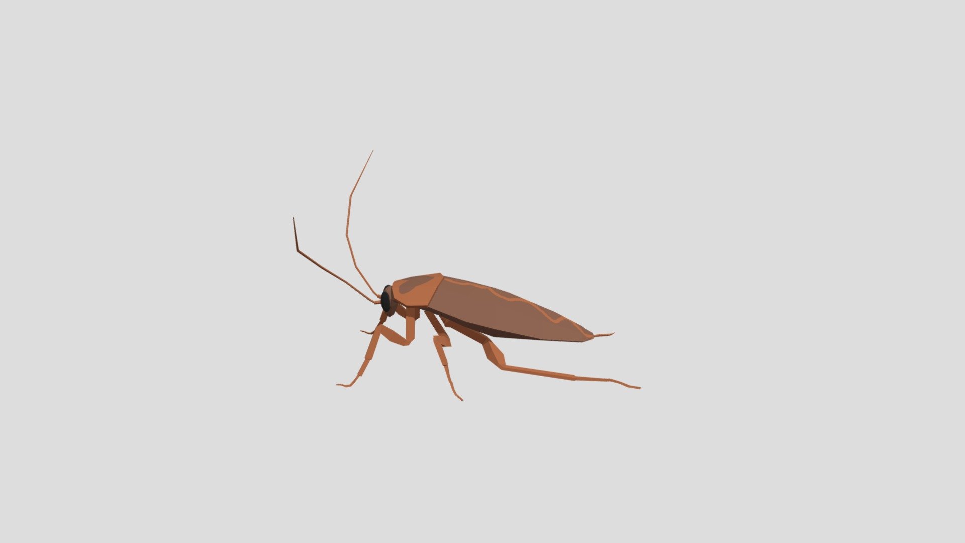 Low Poly Cockroach - 3D model by gstammer [0f76568] - Sketchfab