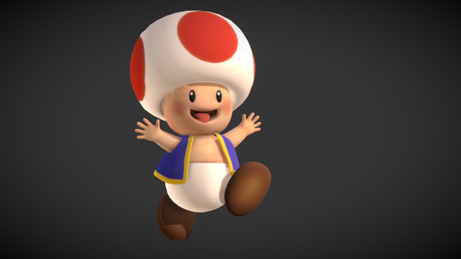 TOAD (Mario Bros) - 3D model by daviscazar [0f78a18] - Sketchfab