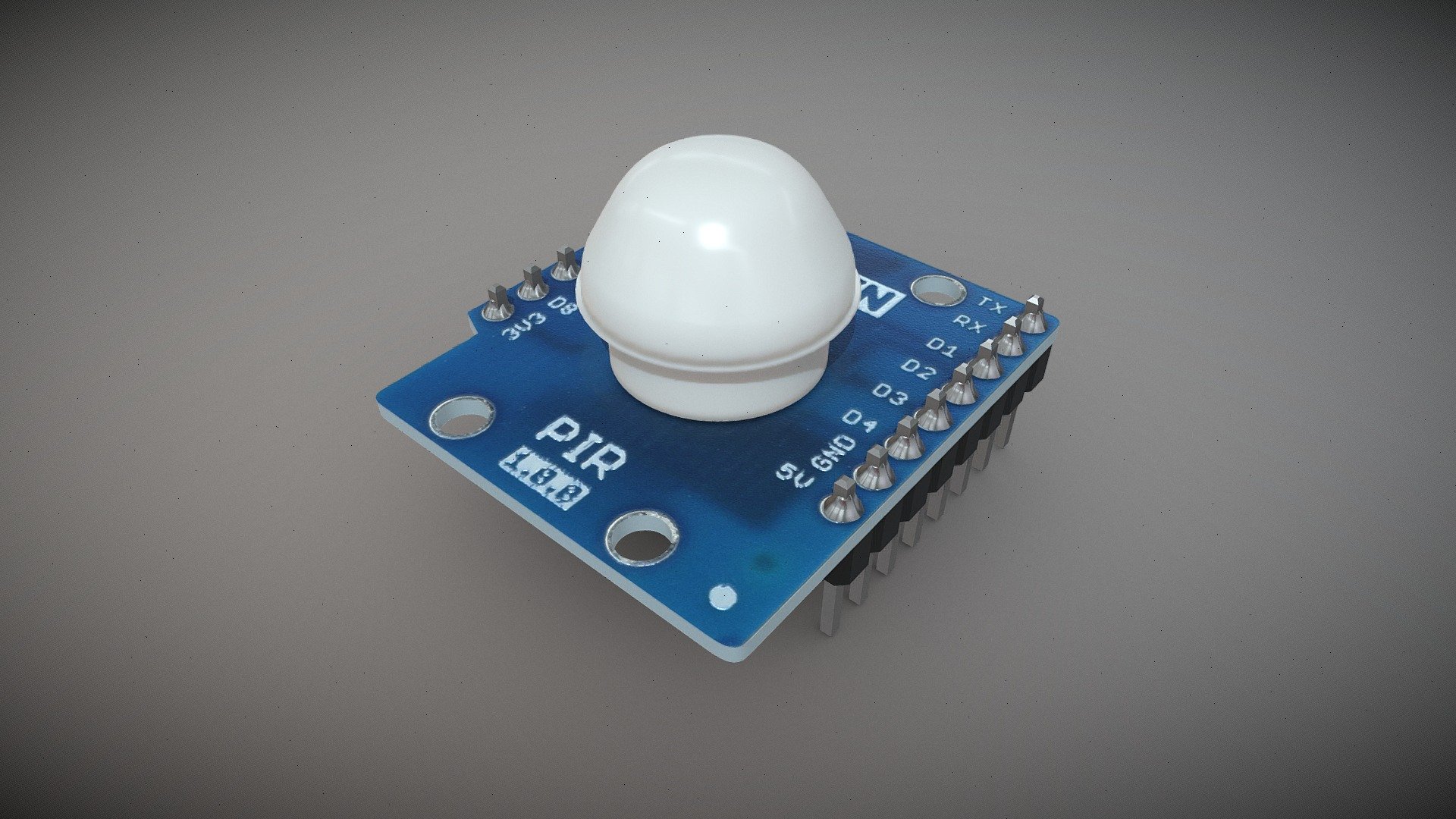 PIR sensor shield | Wemos D1 Mini - Download Free 3D model by Stichting ...