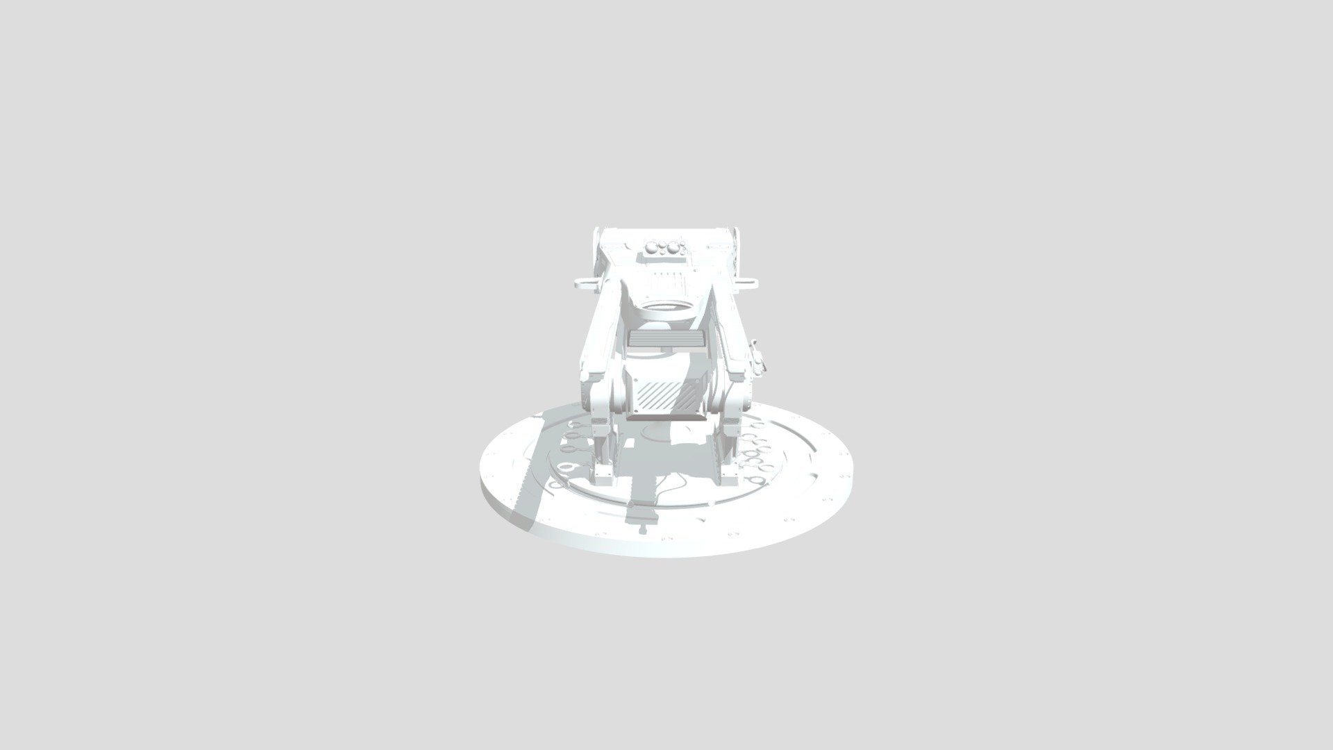sci-fi (or cyberpunk) stationary turret - 3D model by ...
