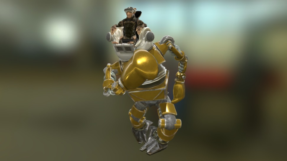 Robot and RIder WIP - 3D model by izedzo [0f7bb14] - Sketchfab