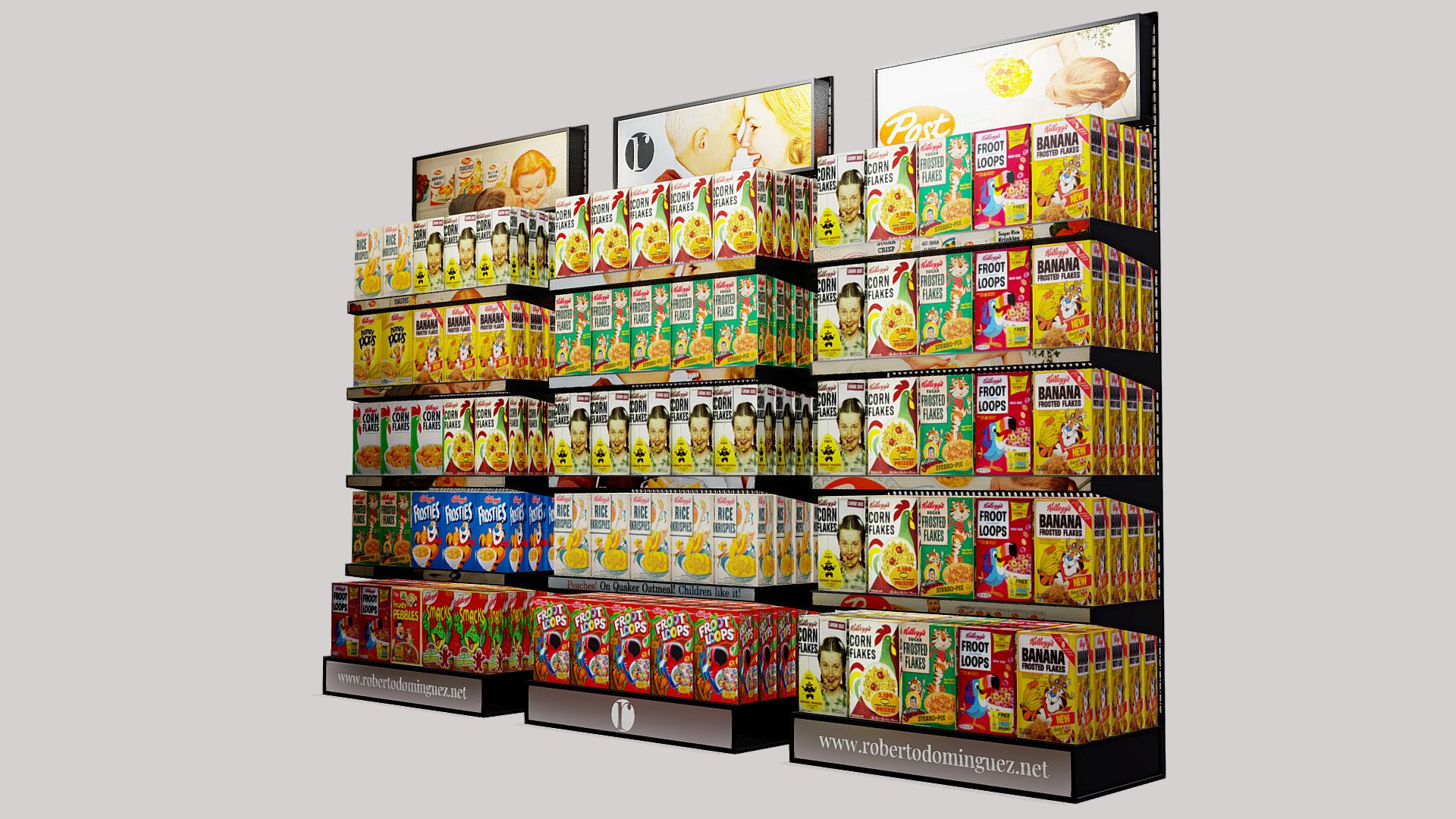 Visual Merchandising - cereal vintage display - Download Free 3D model ...