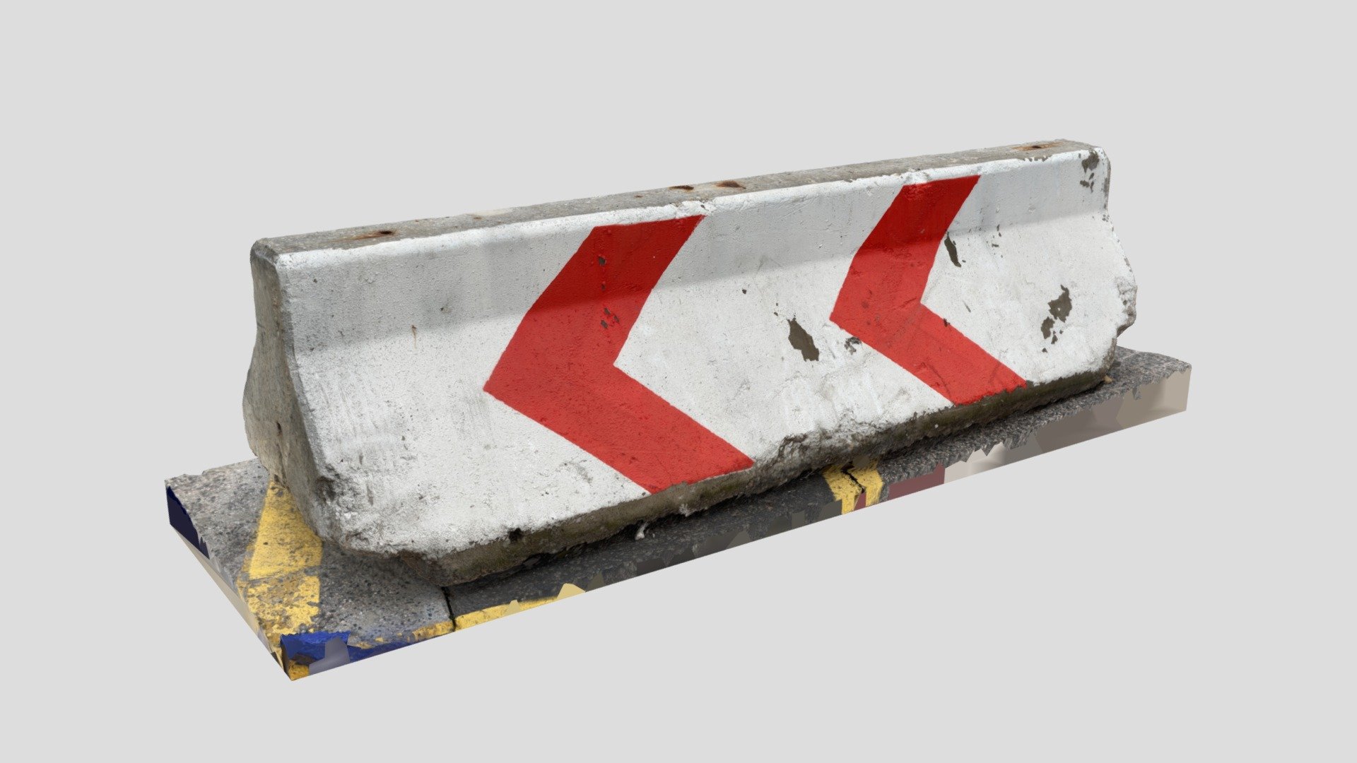 Concrete Road Barrier 05 - RAW Scan - Buy Royalty Free 3D model by ...