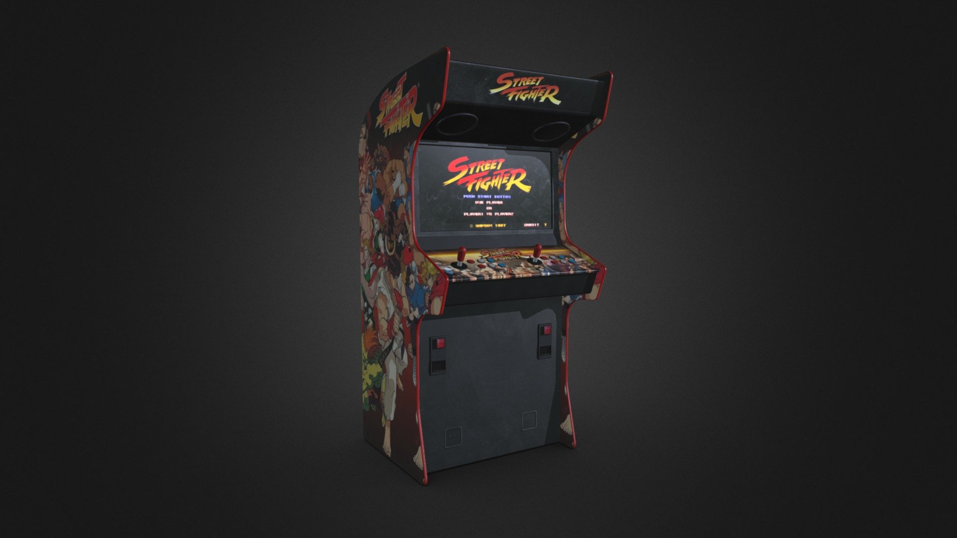 Street Fighter 3 Arcade Cabinet ArtStation Street Fighter Arcade